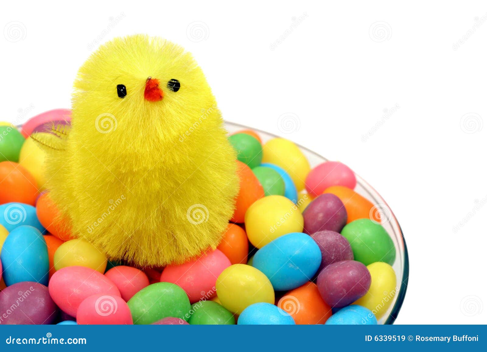 Easter Chick in Champagne Glass of Candy Stock Image - Image of edible ...