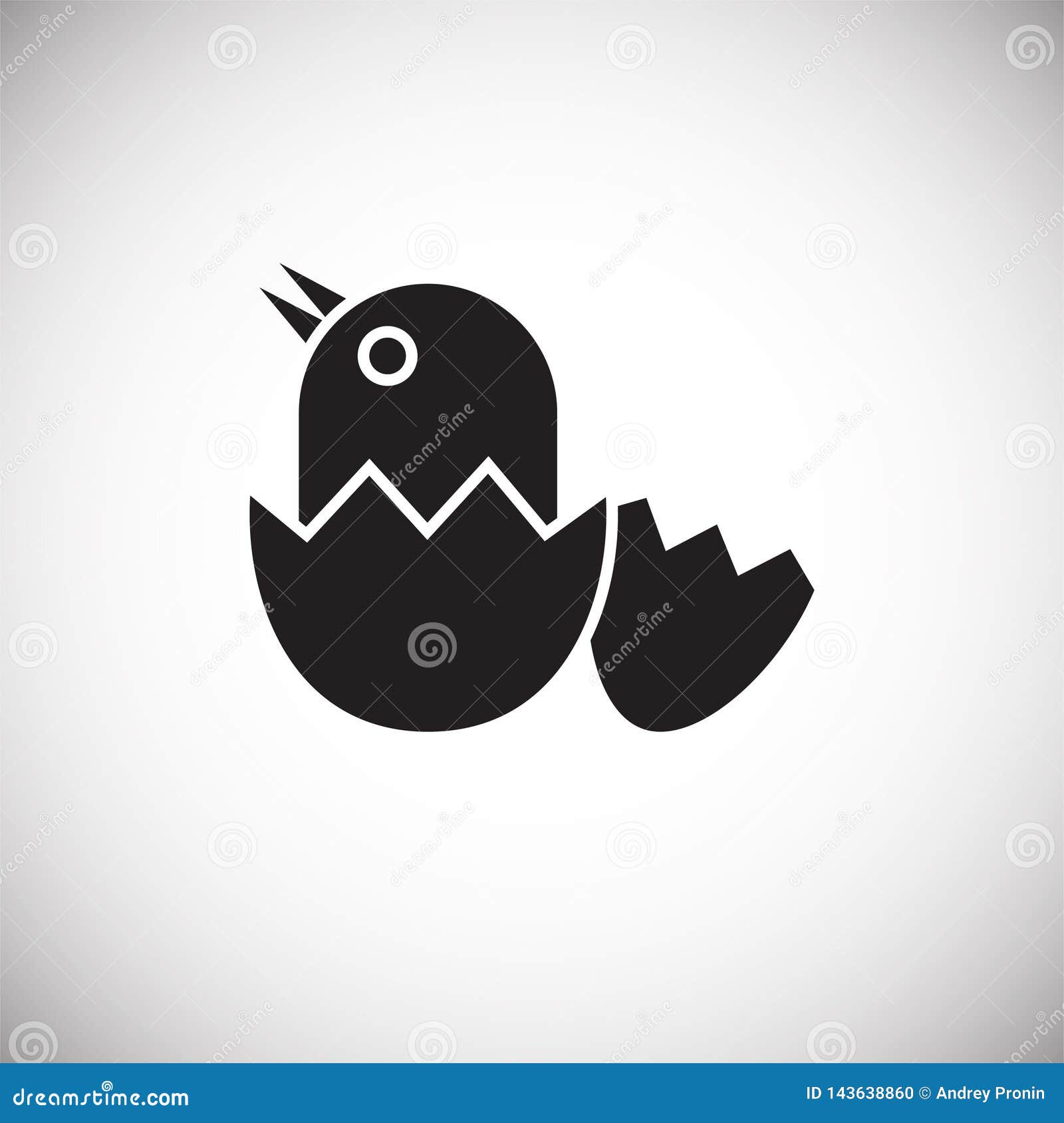 Easter Chick Icon on Background for Graphic and Web Design. Simple ...