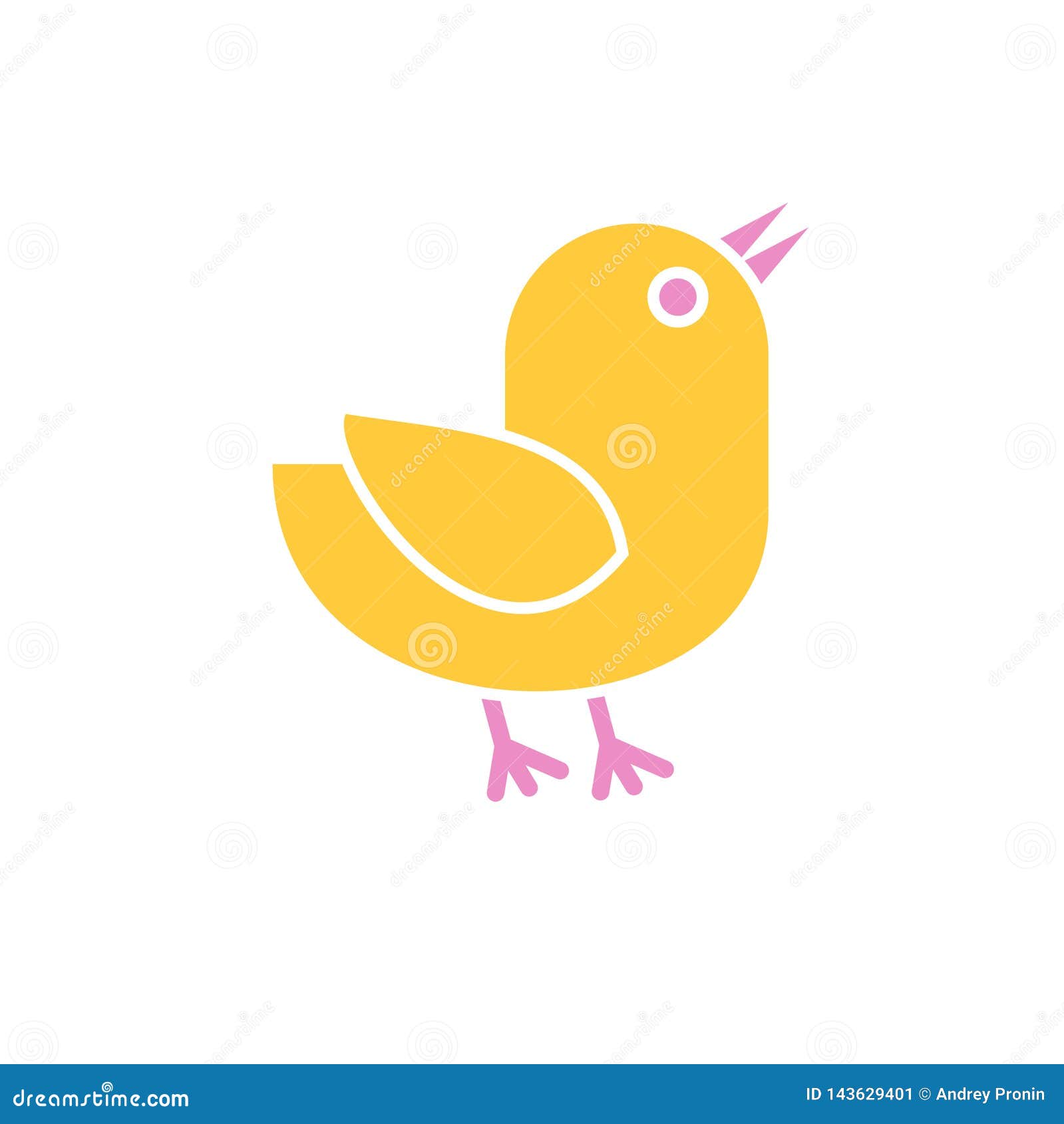 Easter Chick Icon on Background for Graphic and Web Design. Simple ...