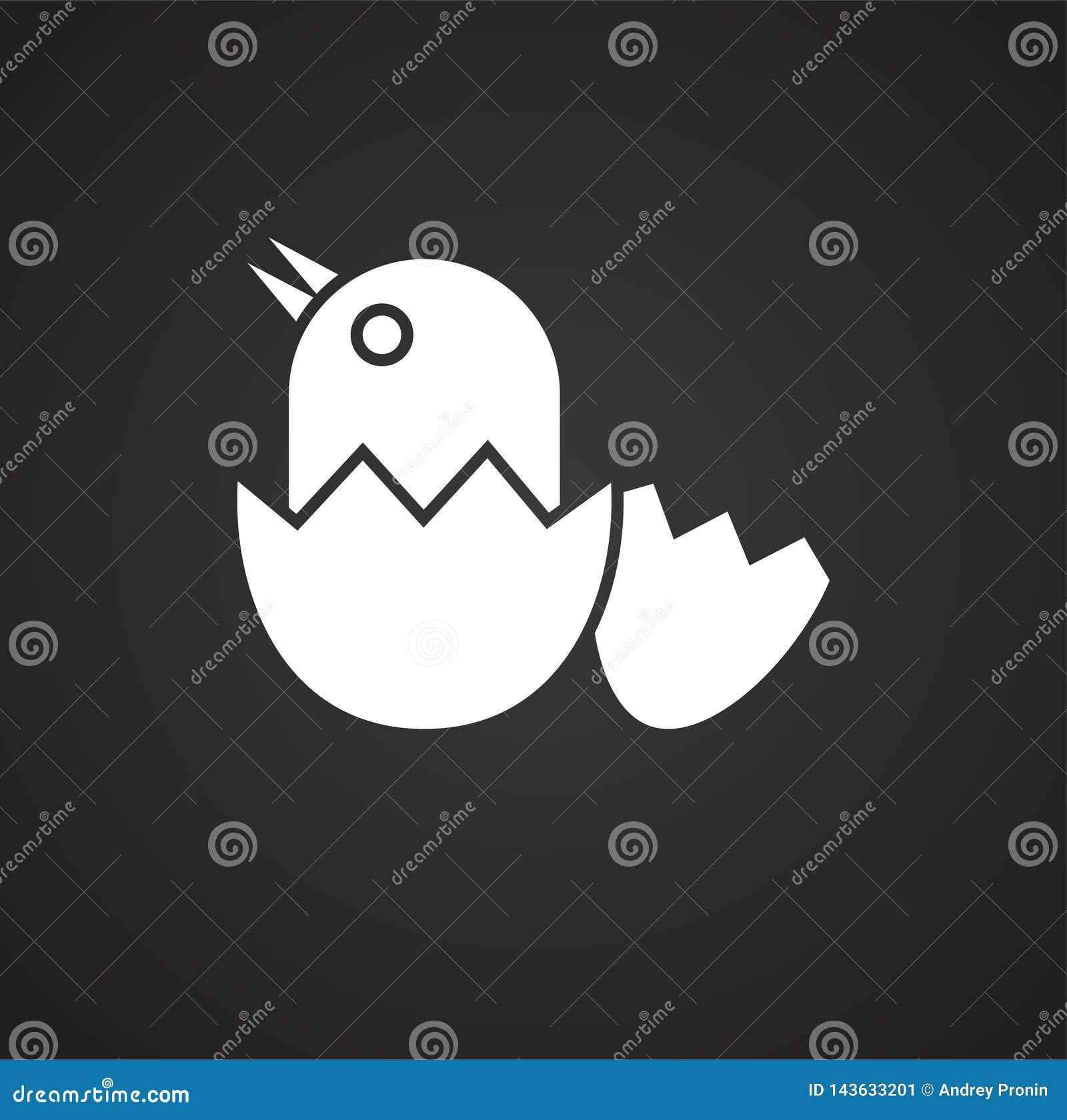 Easter Chick Icon on Background for Graphic and Web Design. Simple ...