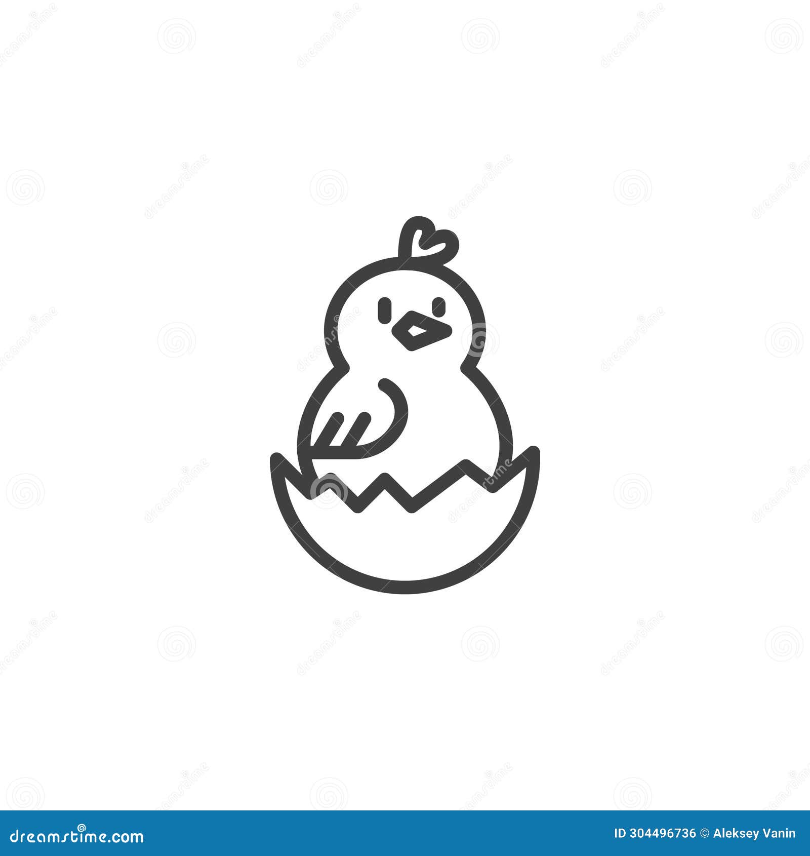 Easter Chick line icon stock illustration. Illustration of symbol ...