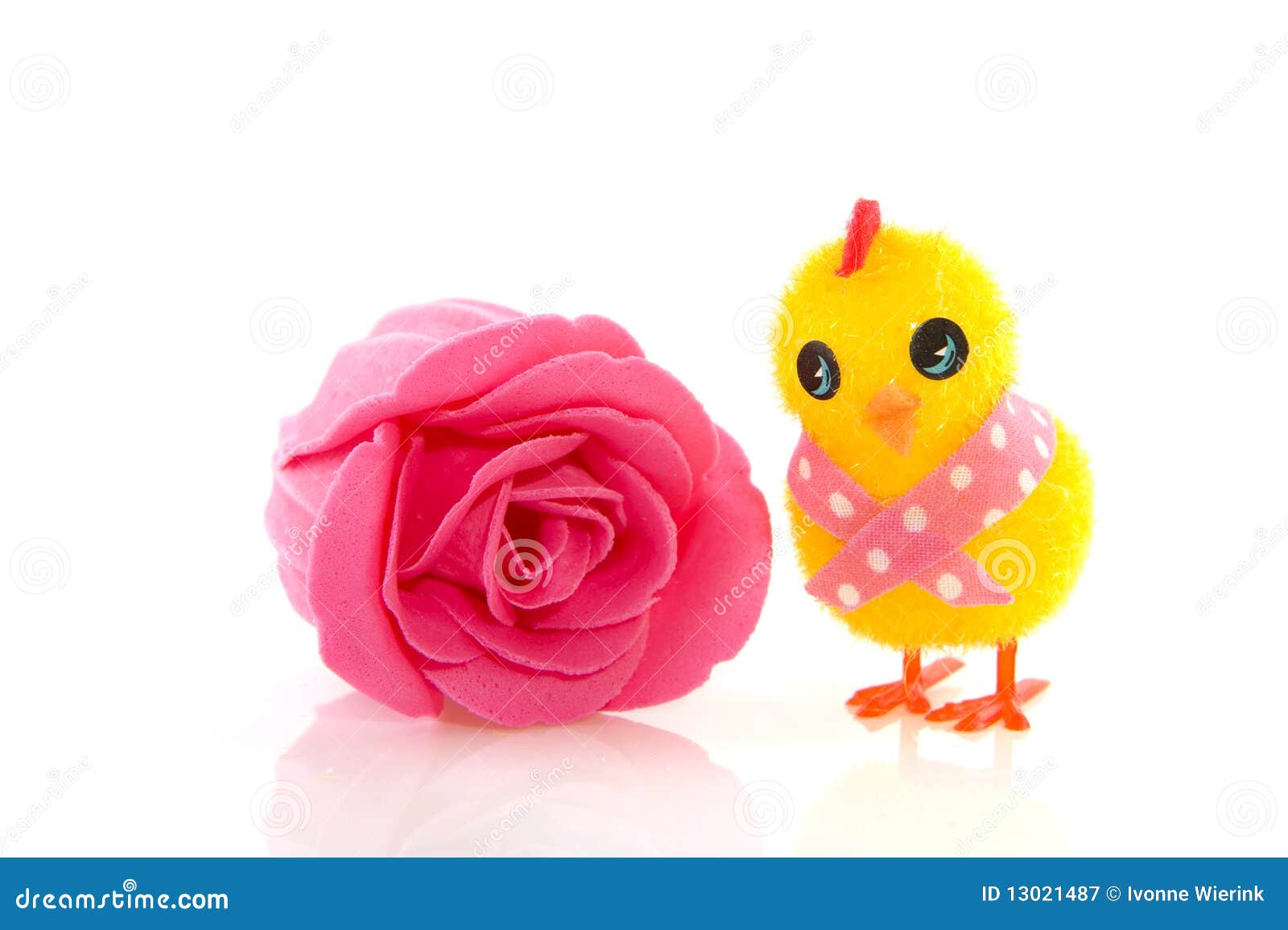 Easter Chick with Pink Rose Stock Image - Image of soap, chick: 13021487