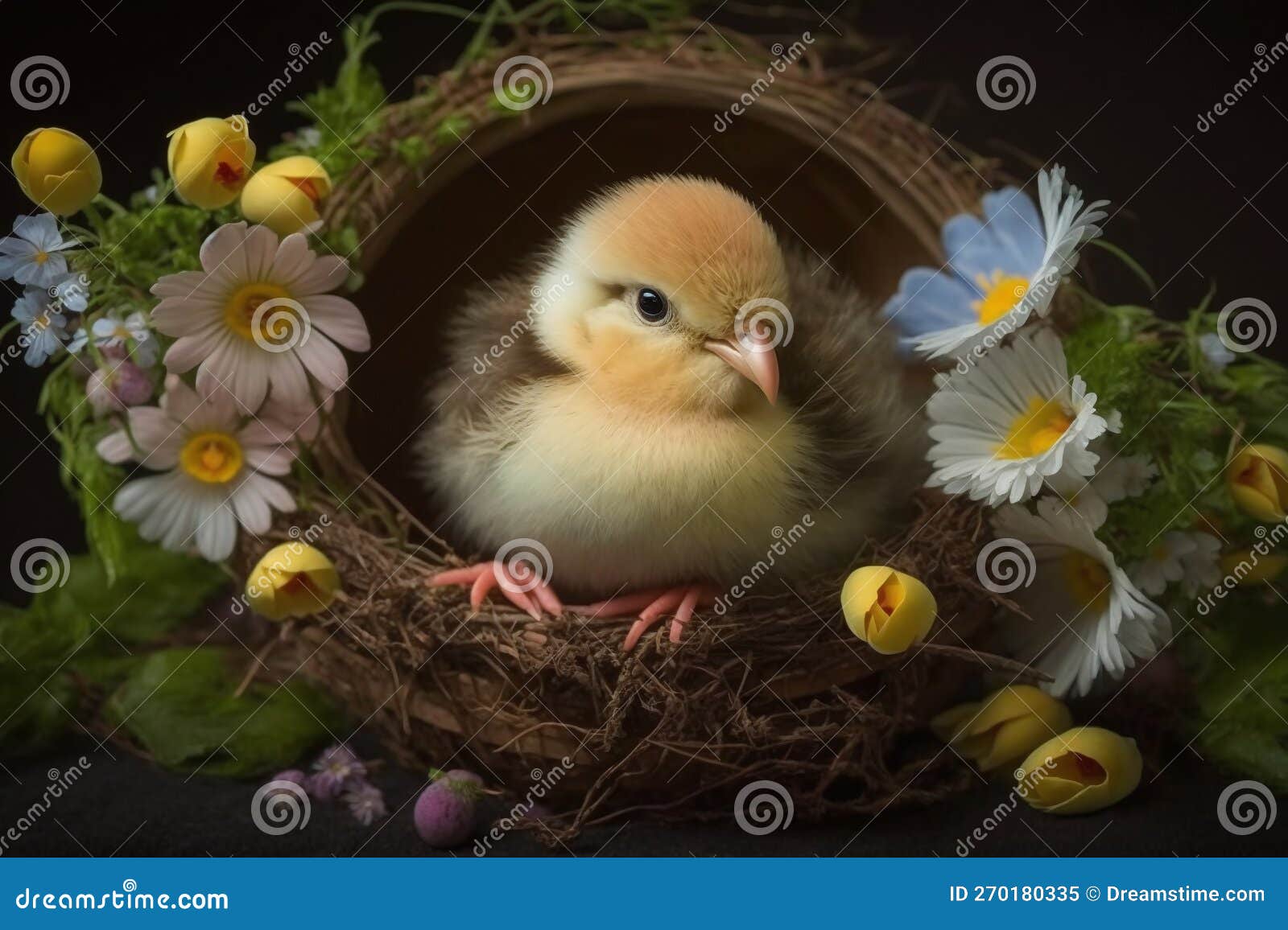 Easter Chicken and Easter Eggs. Easter Still Life with Eggs Stock ...