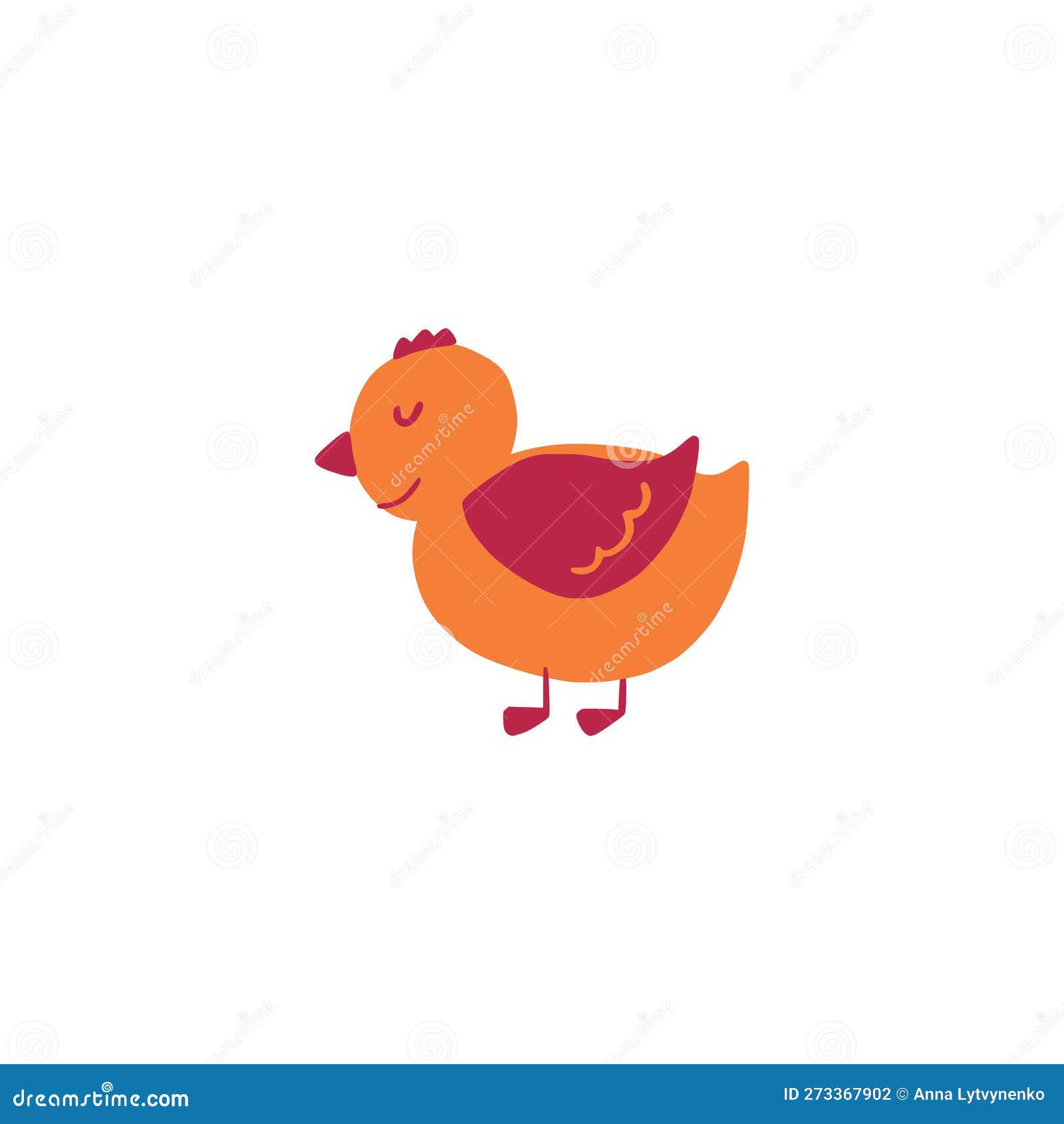 Easter Chicken Icon in Flat Cartoon Style - Vector Illustration Stock ...
