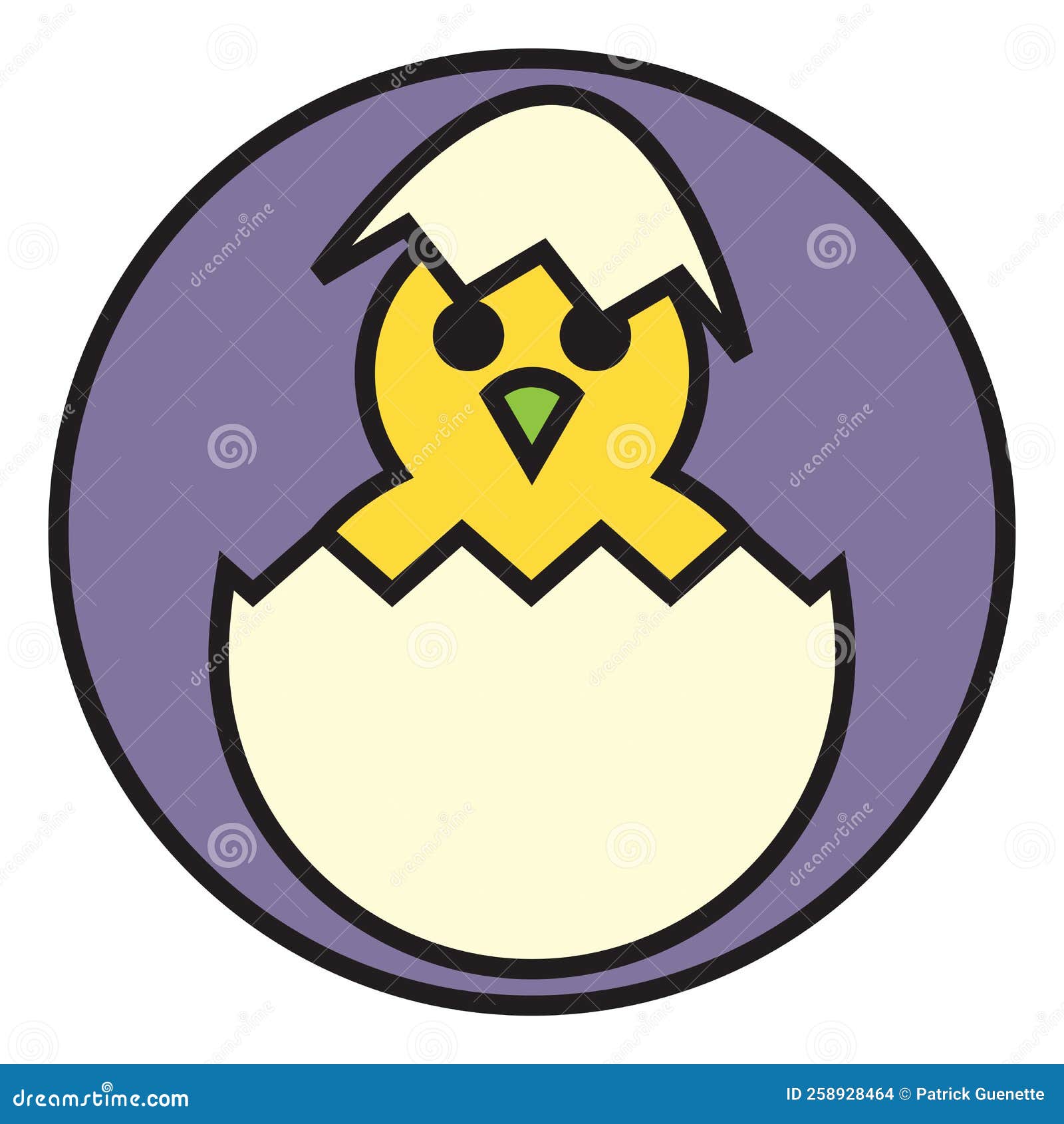 Easter chicken, icon stock vector. Illustration of young - 258928464
