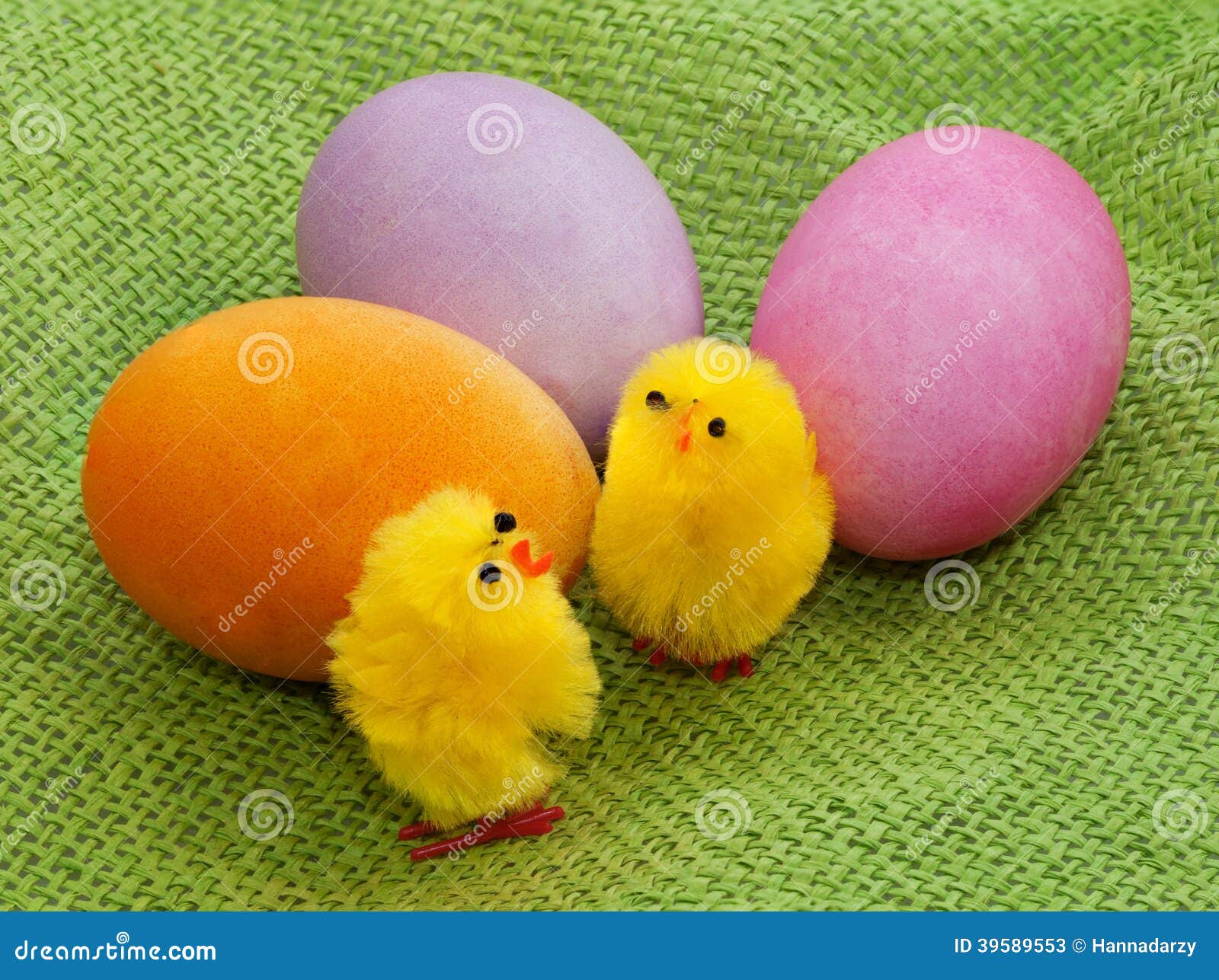 Easter chicks with eggs stock image. Image of chicken - 39589553