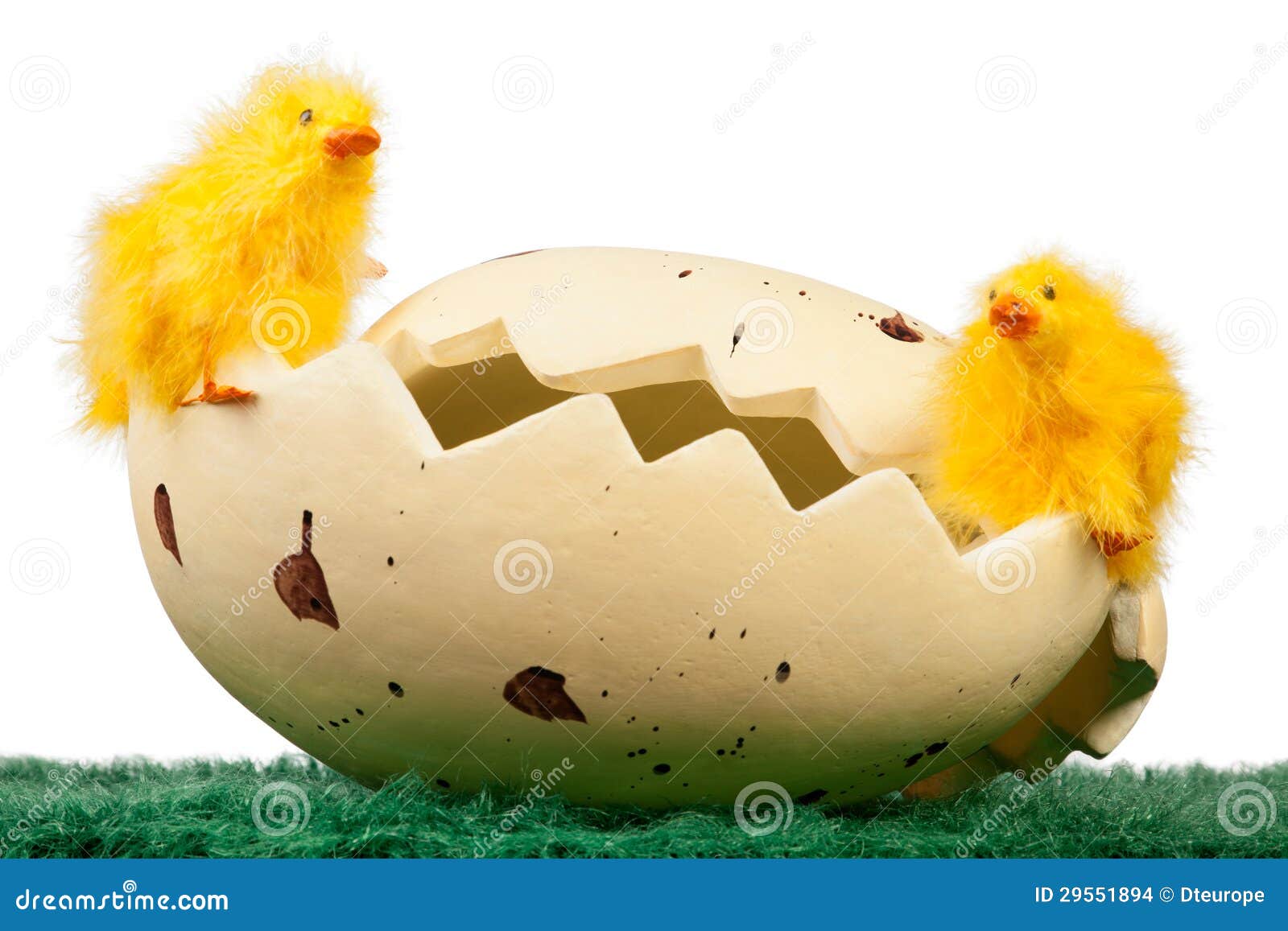 Easter Chicks on an Eggshell Stock Photo - Image of childhood ...