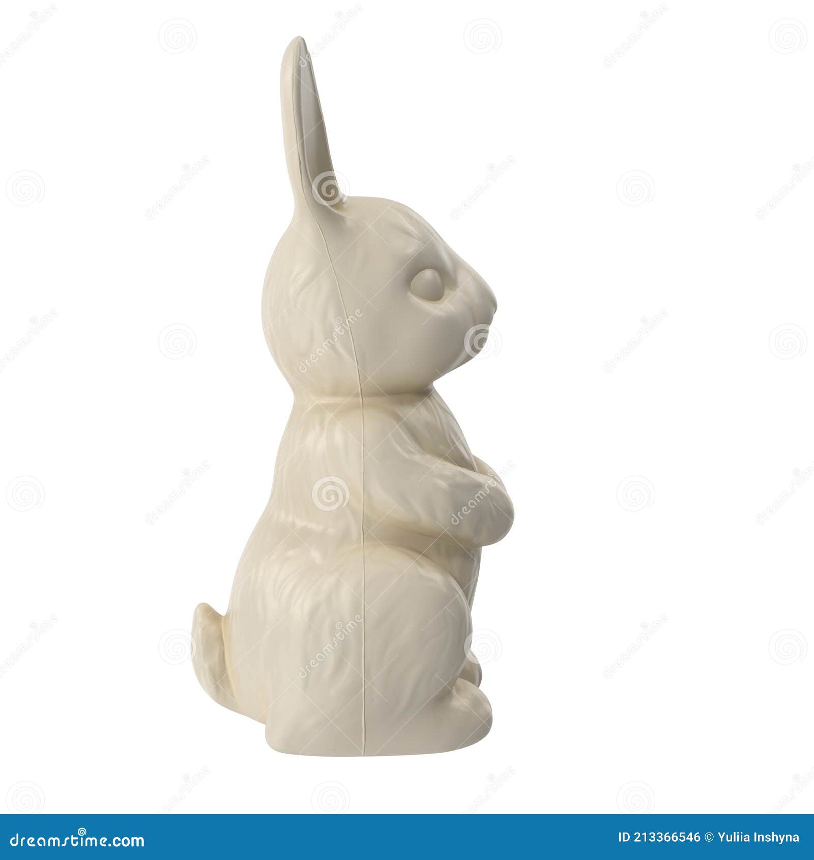 Easter Chocolate Bunny, Side View on White Background Stock ...