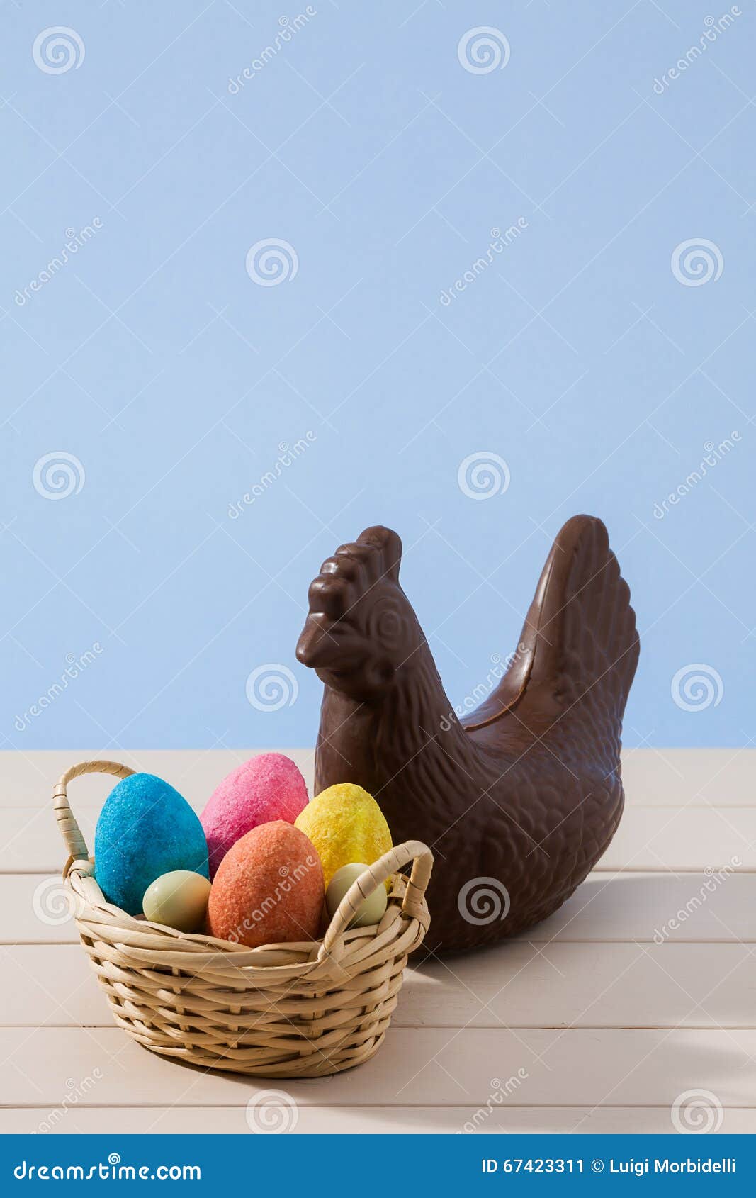 Easter Chocolate Chicken Eggs Over Table Stock Photos - Free & Royalty ...