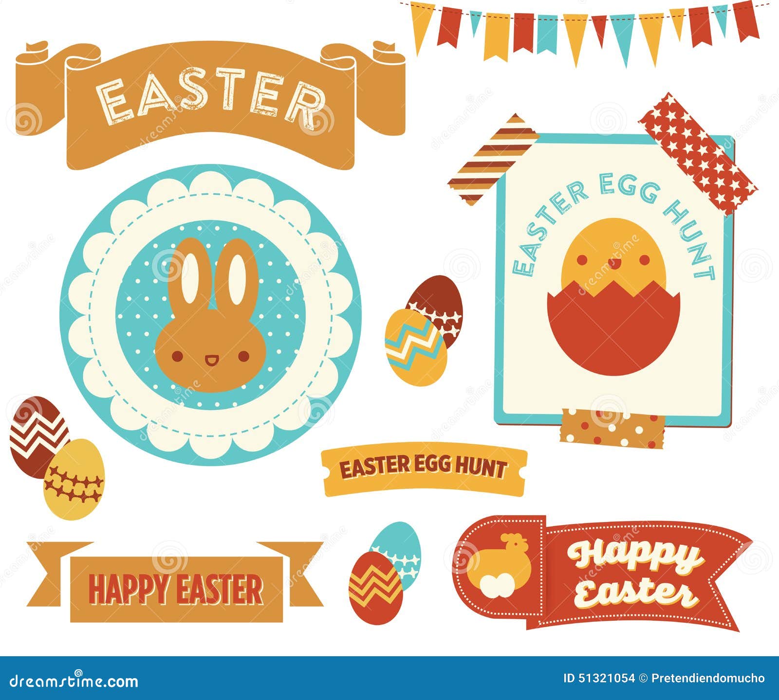 Easter Clipart stock vector. Illustration of clipart - 51321054