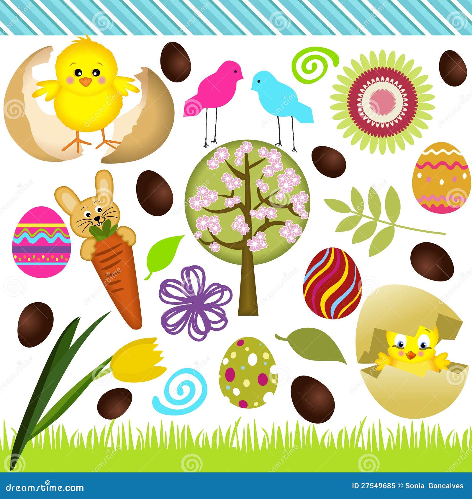 Easter Collage stock vector. Illustration of easter, collage - 27549685