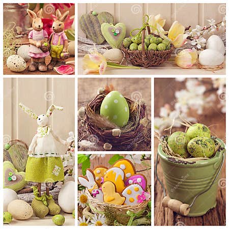 Easter collage stock photo. Image of spring, brown, hare - 38043712