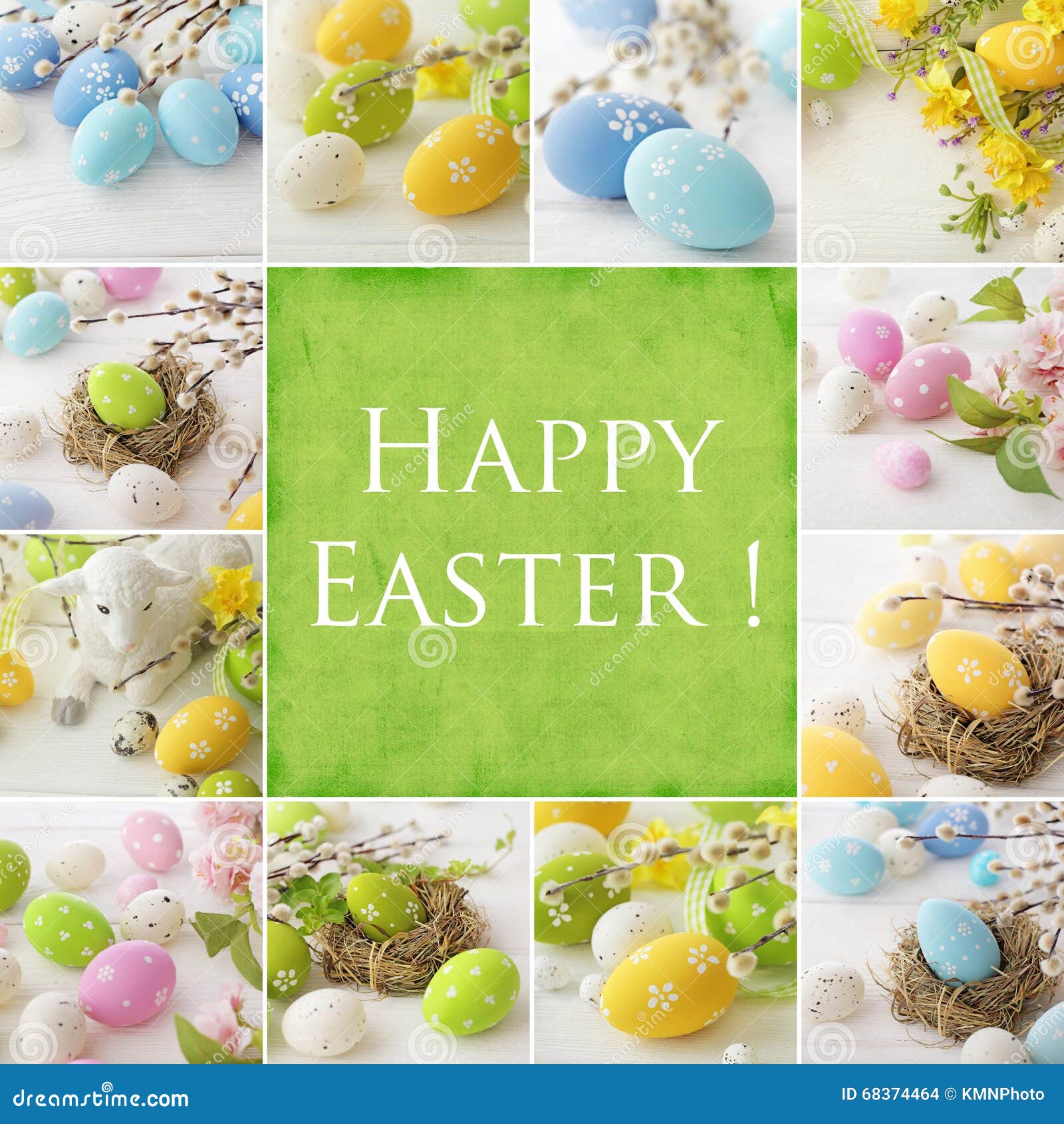 Easter collage stock photo. Image of decoration, colorful - 68374464