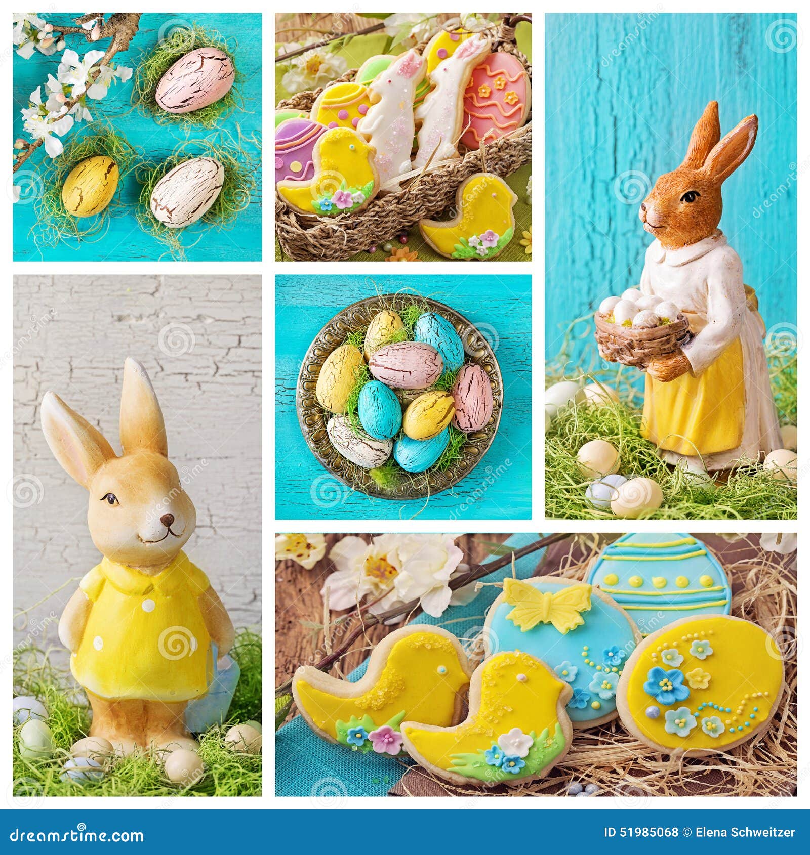 Easter collage stock photo. Image of bright, dessert - 51985068