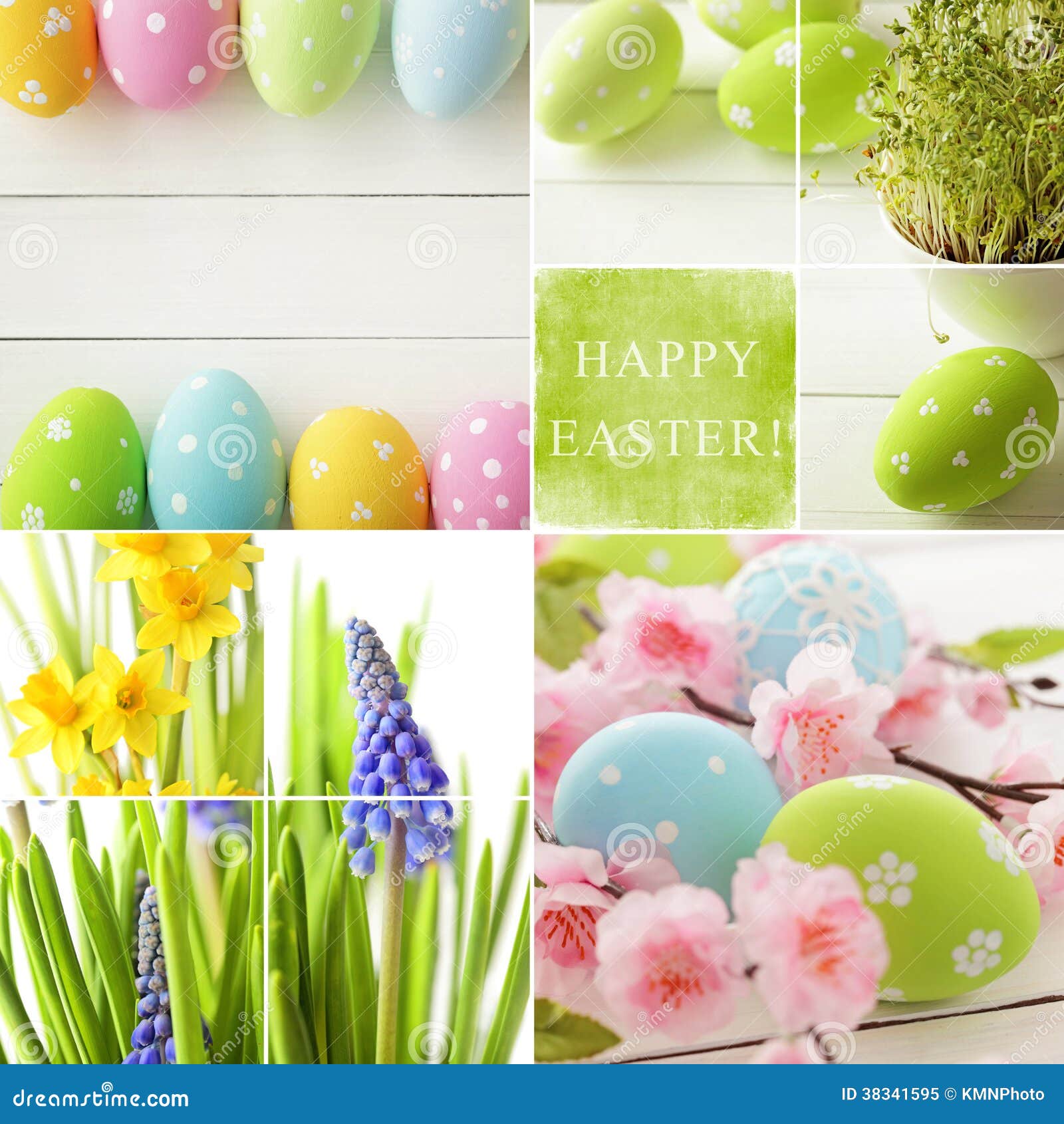 Easter collage stock image. Image of symbol, flowers - 38341595