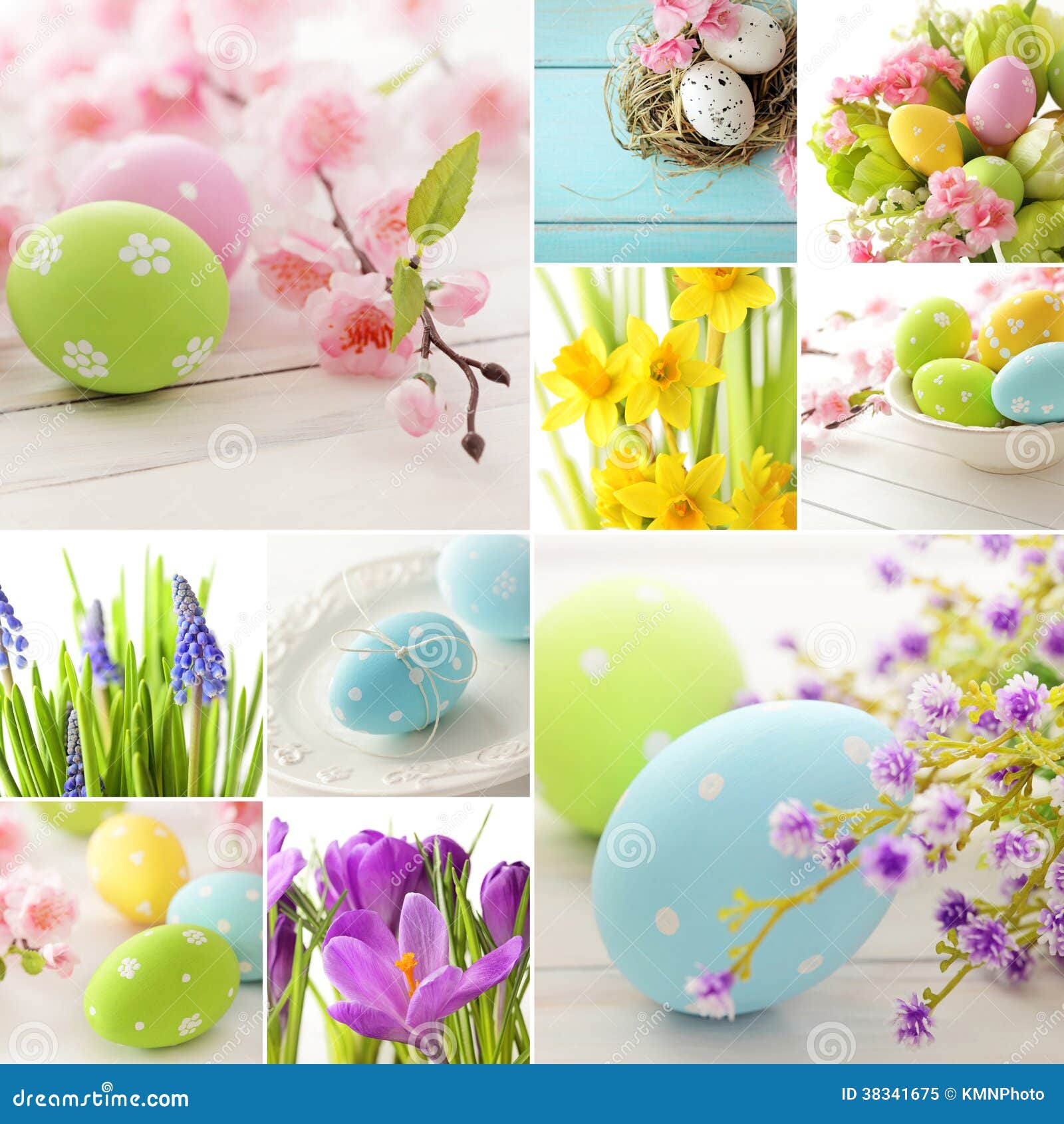 Easter collage stock image. Image of nature, symbol, flowers - 38341675