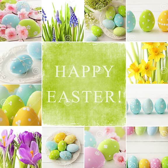 Easter collage stock photo. Image of collection, nature - 38341744