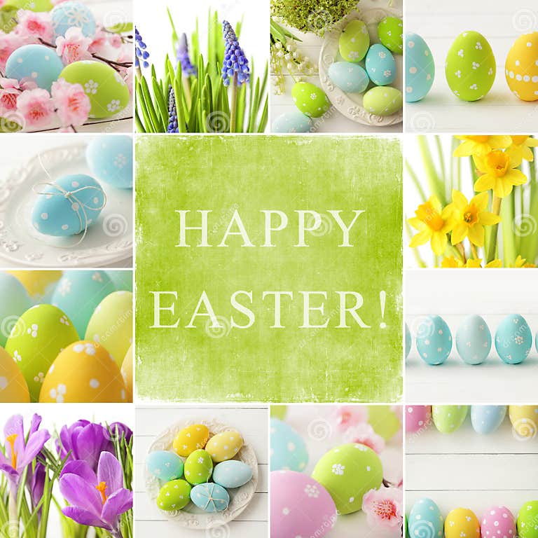Easter collage stock photo. Image of collection, nature - 38341744