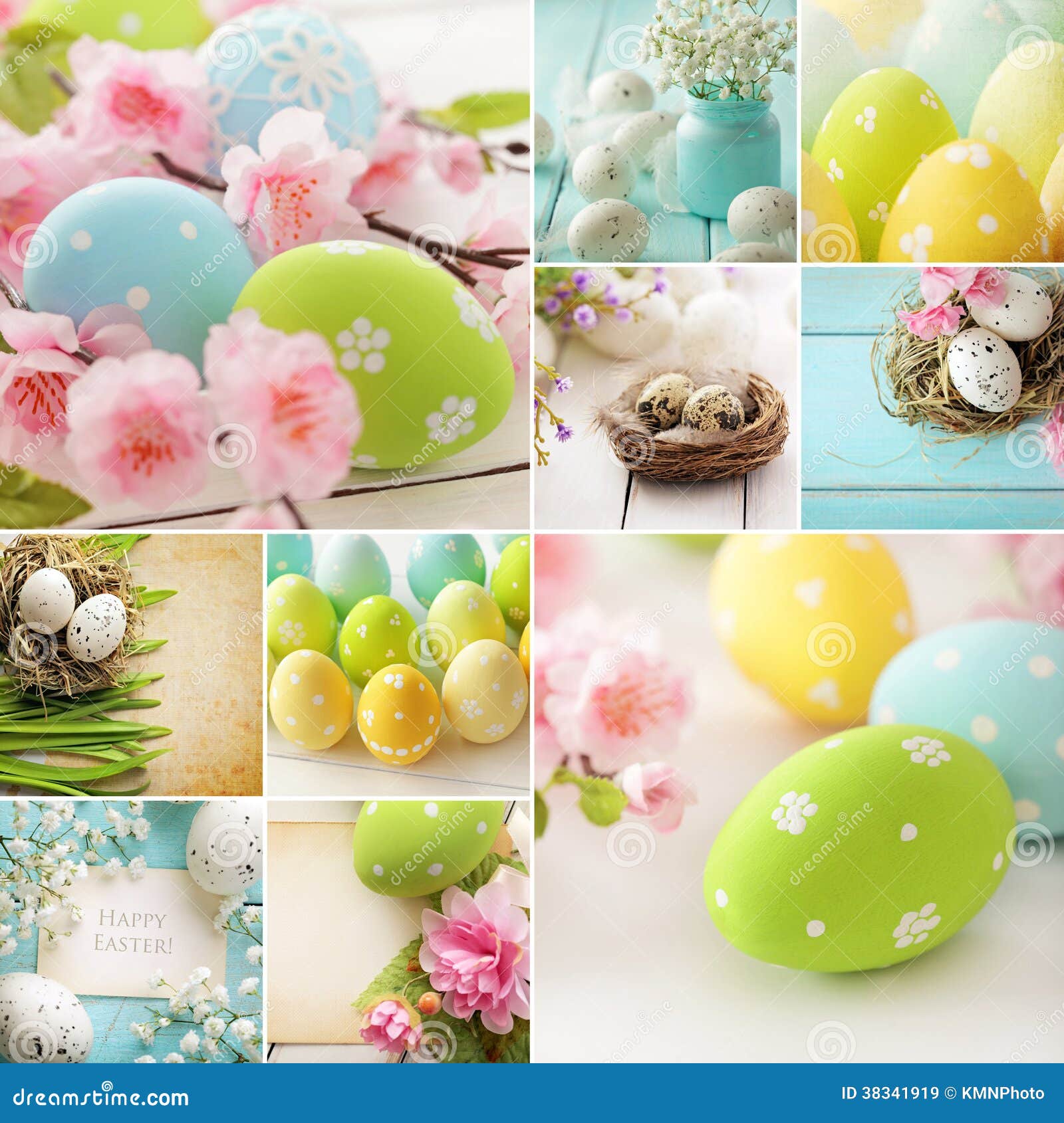Easter collage stock image. Image of decoration, holiday - 38341919
