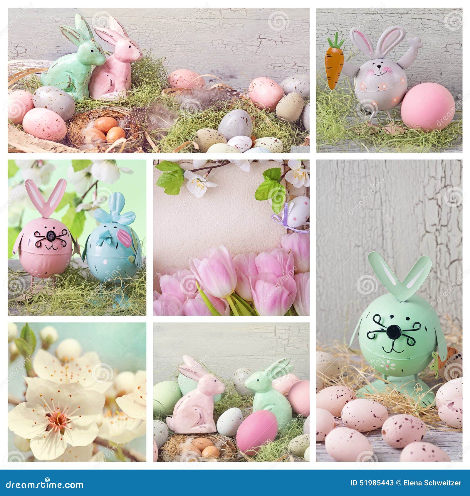 Easter collage stock image. Image of vintage, shabby - 51985443