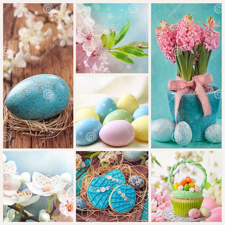 Easter collage stock photo. Image of collection, brown - 39186106