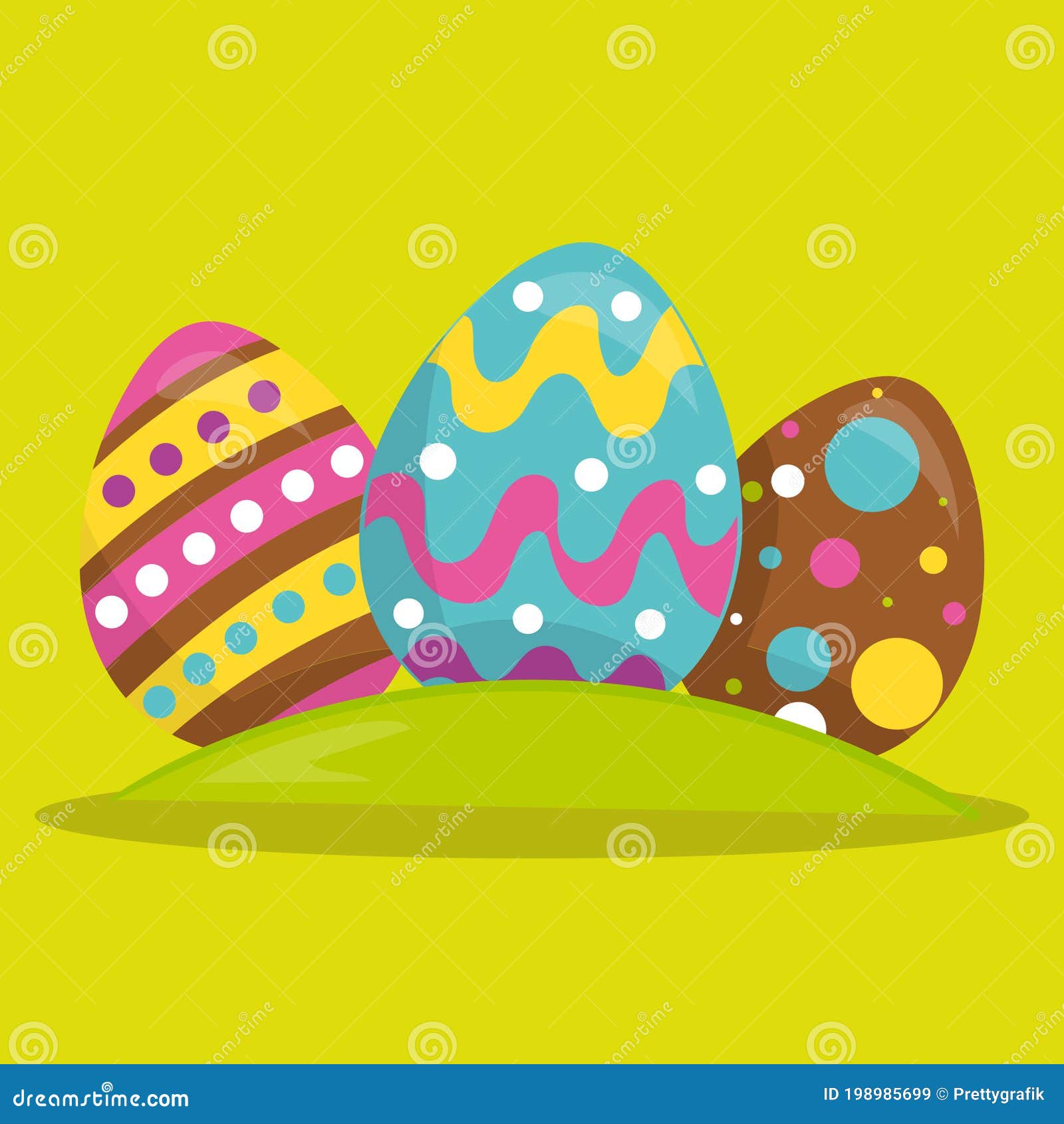 Easter Color Eggs 06 stock vector. Illustration of cartoon - 198985699