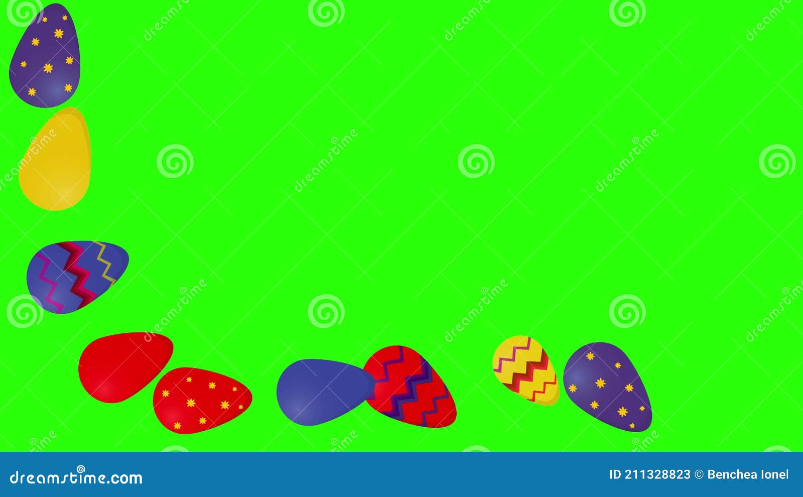 Easter Colored Eggs Animation , Chroma Key, Graphic Source Stock Video ...