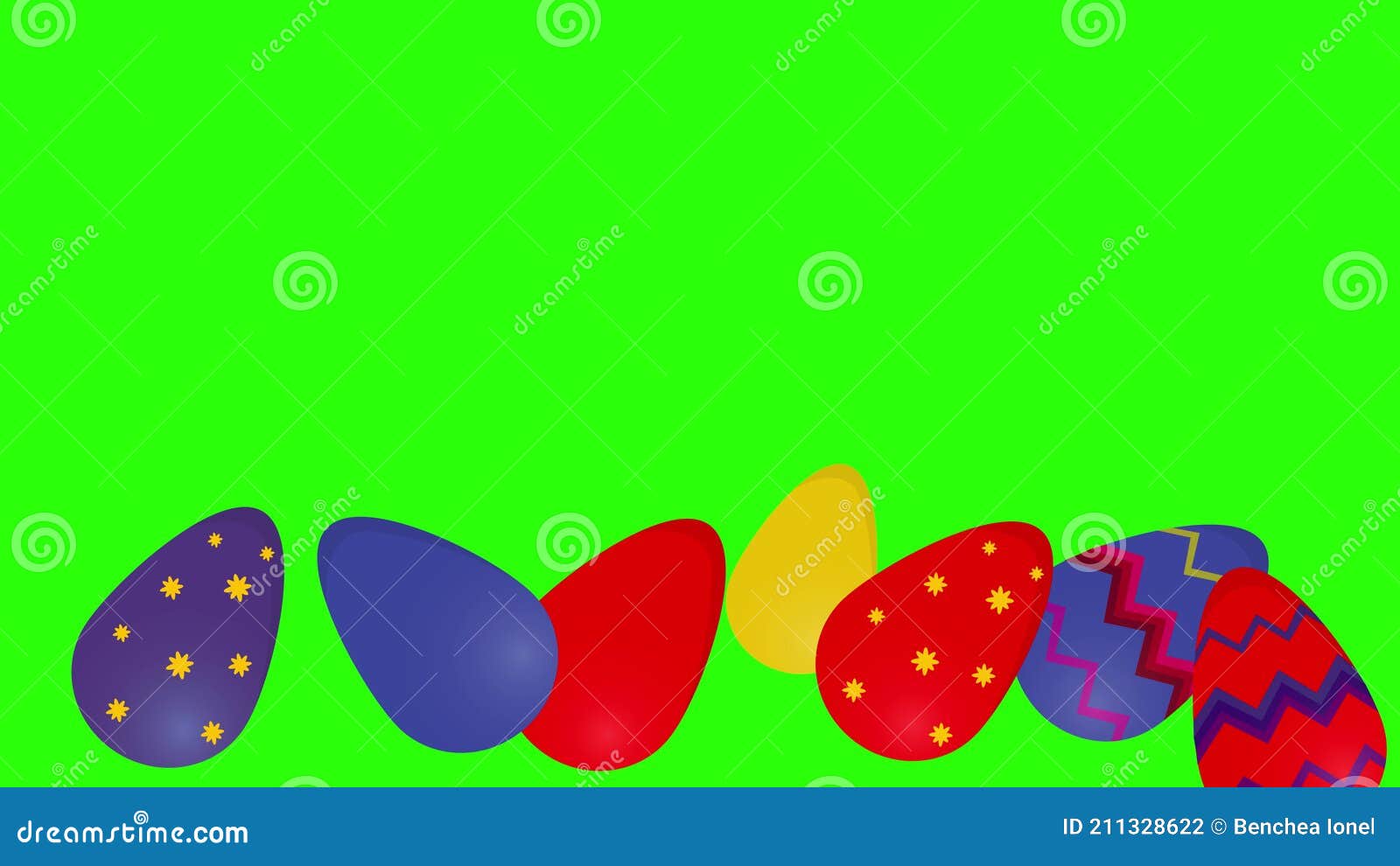 Easter Colored Eggs Animation , Chroma Key, Graphic Source Stock ...
