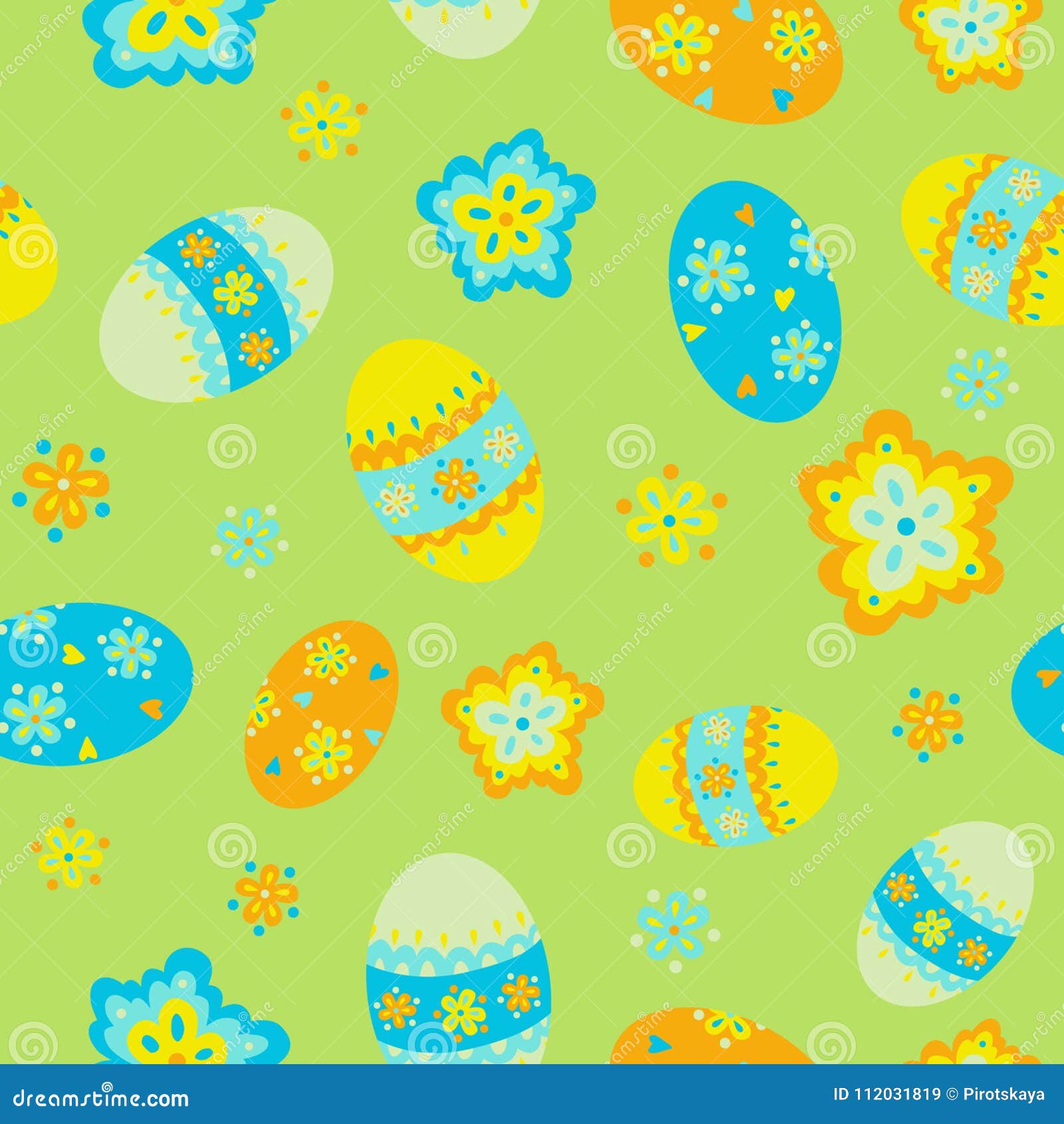 Easter Colored Ess Bright Color Green Pattern Stock Vector ...