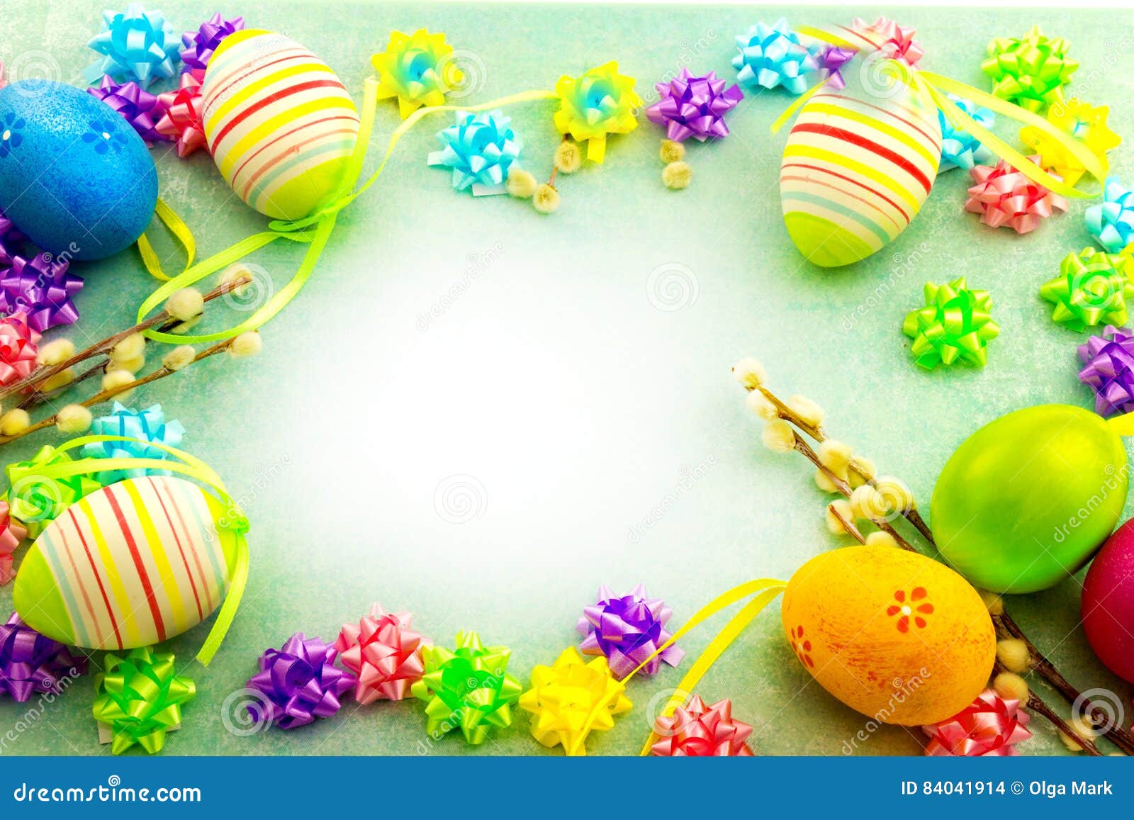 Easter Colorful Eggs, Frame Stock Photo - Image of elegance, colorful ...