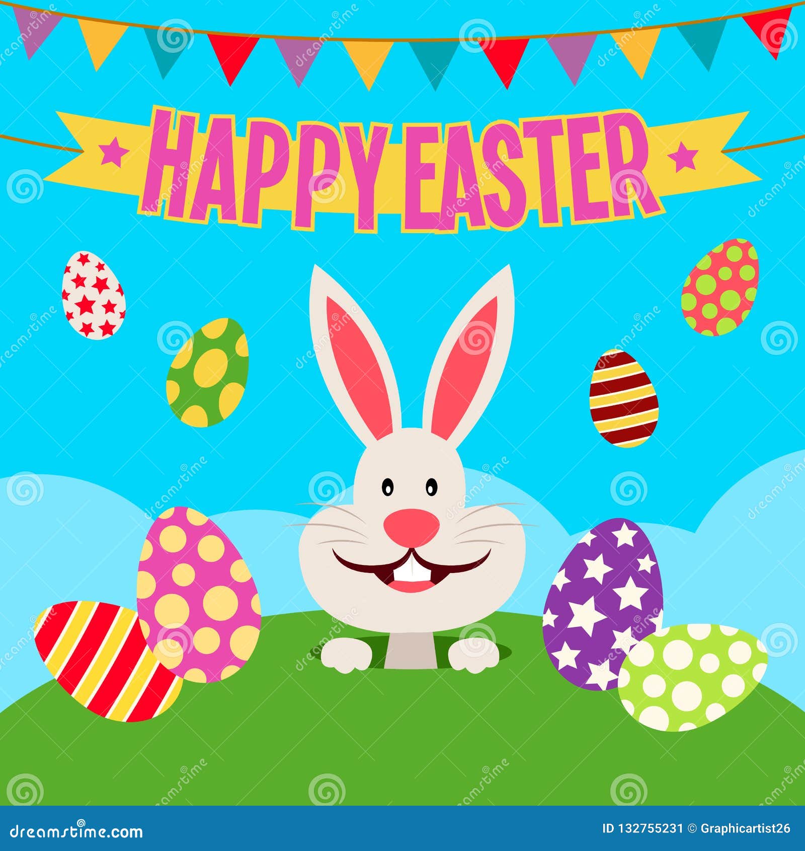 Easter is coming stock vector. Illustration of cheerful - 132755231