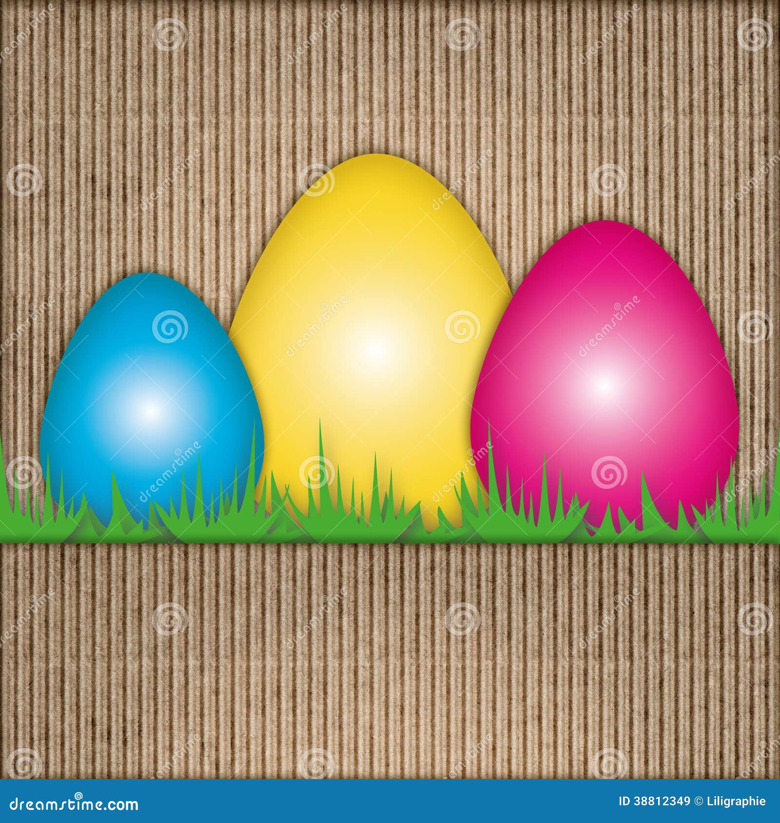 Easter Composition, Eggs, Recycled Cardboard Stock Image - Image of ...