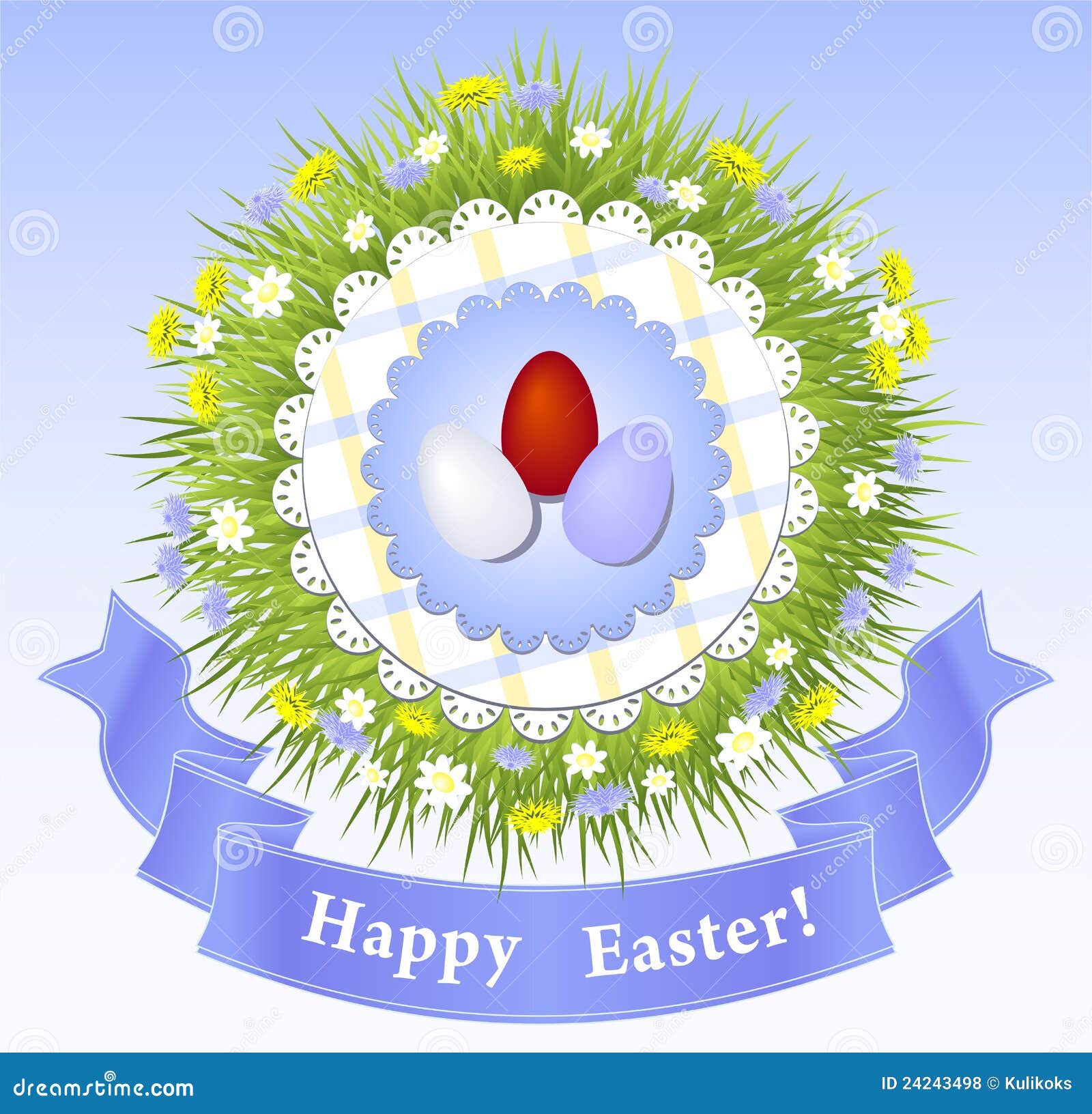 Easter Congratulation stock vector. Illustration of napkin - 24243498