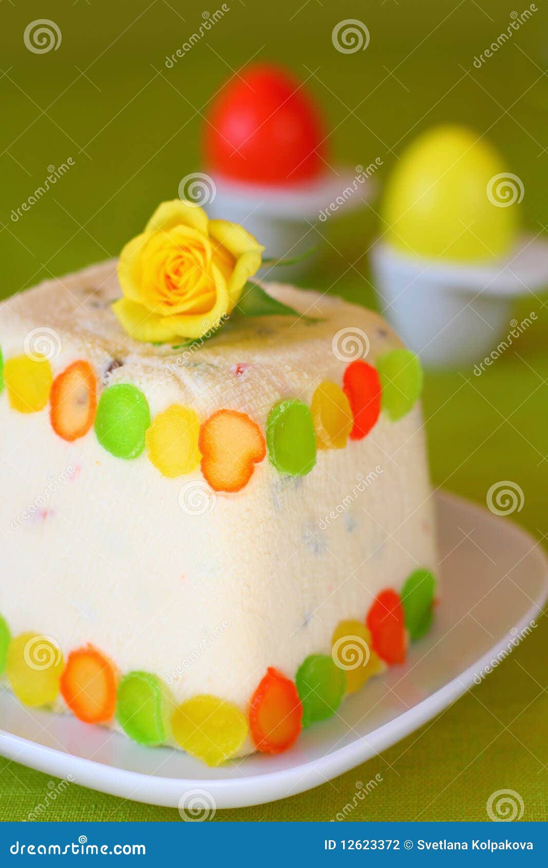 Easter Cottage Cheese Dessert Stock Photo - Image of dessert, curds ...