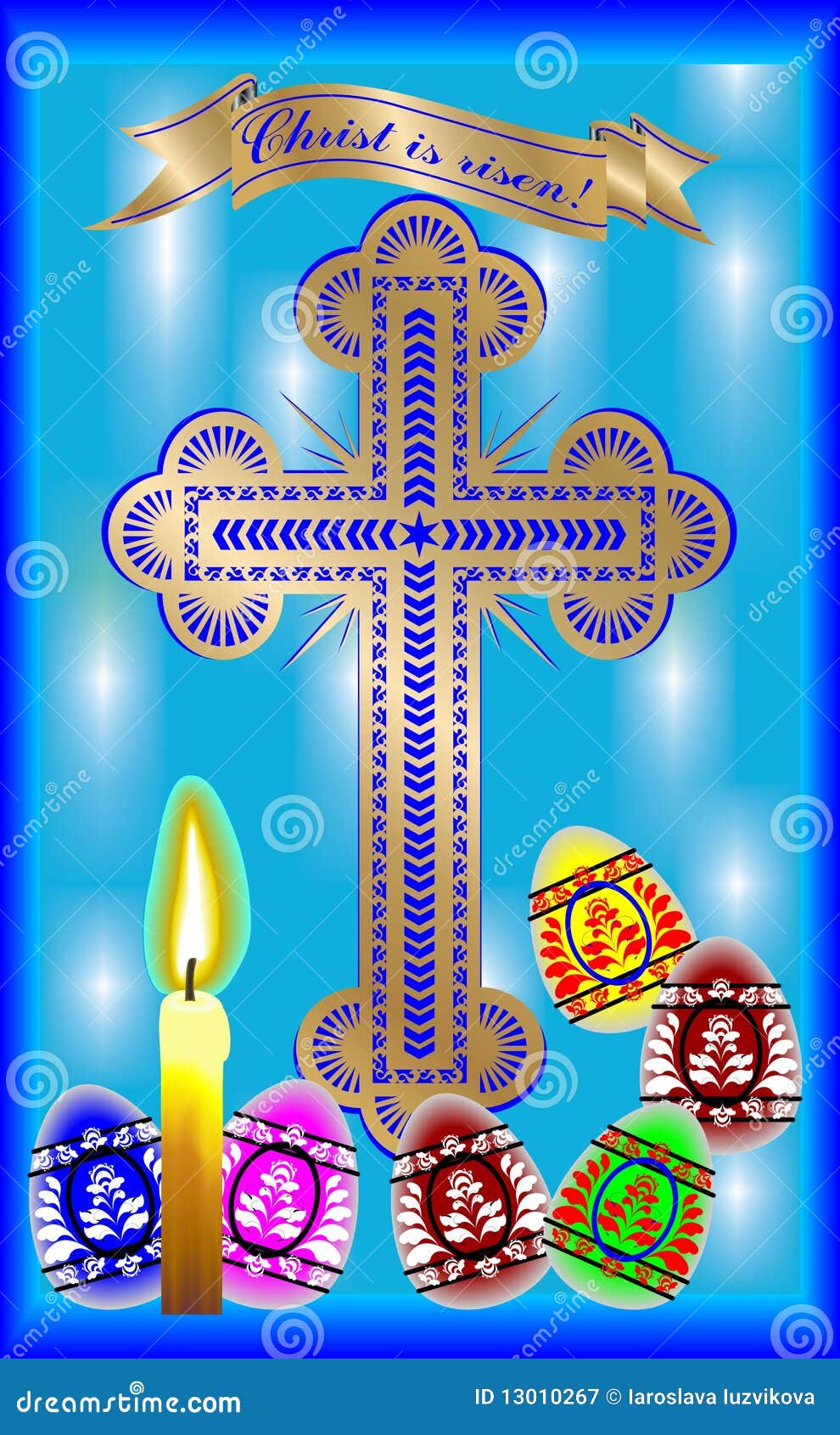 Easter cross stock vector. Illustration of christ, fire - 13010267