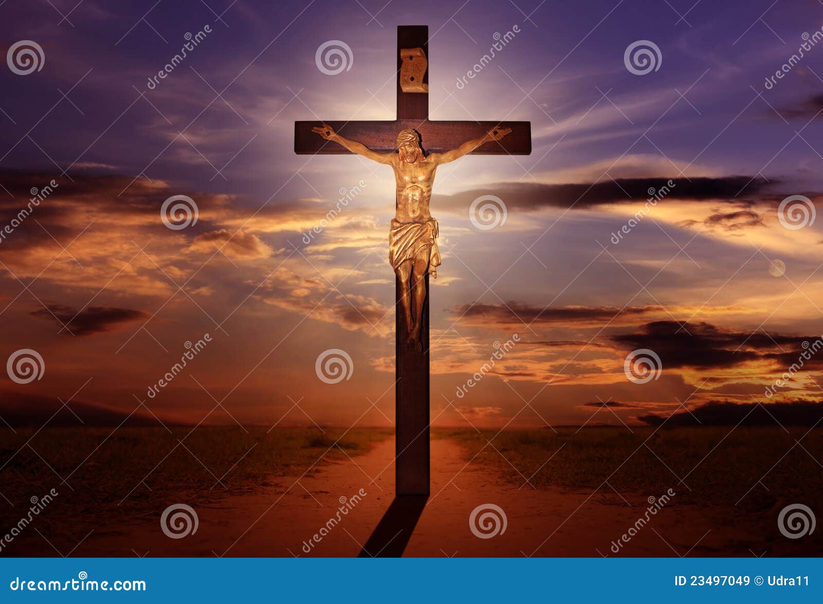 Easter cross stock image. Image of alone, faith, easter - 23497049