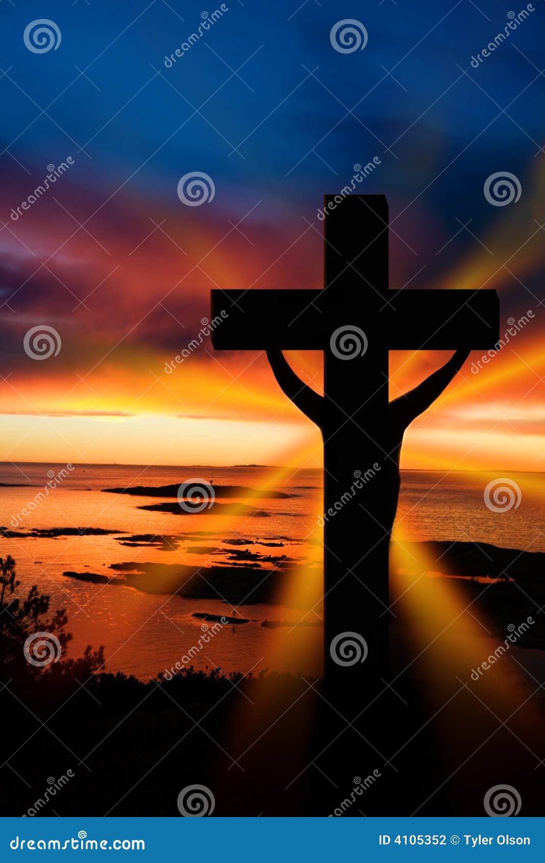 Easter Cross stock photo. Image of peaceful, outdoor, belief - 4105352