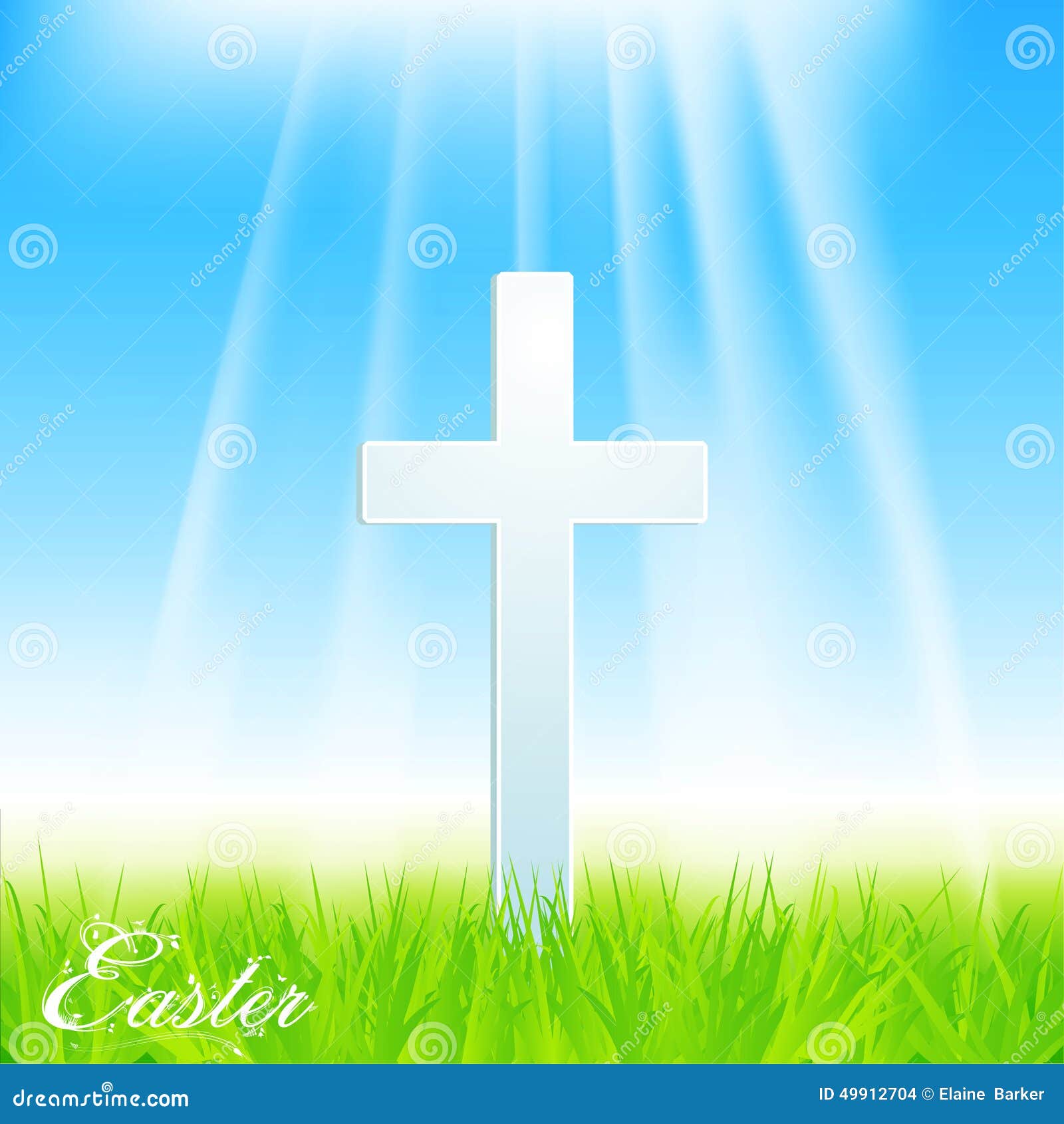 Easter cross stock vector. Illustration of eps10, glossy - 49912704