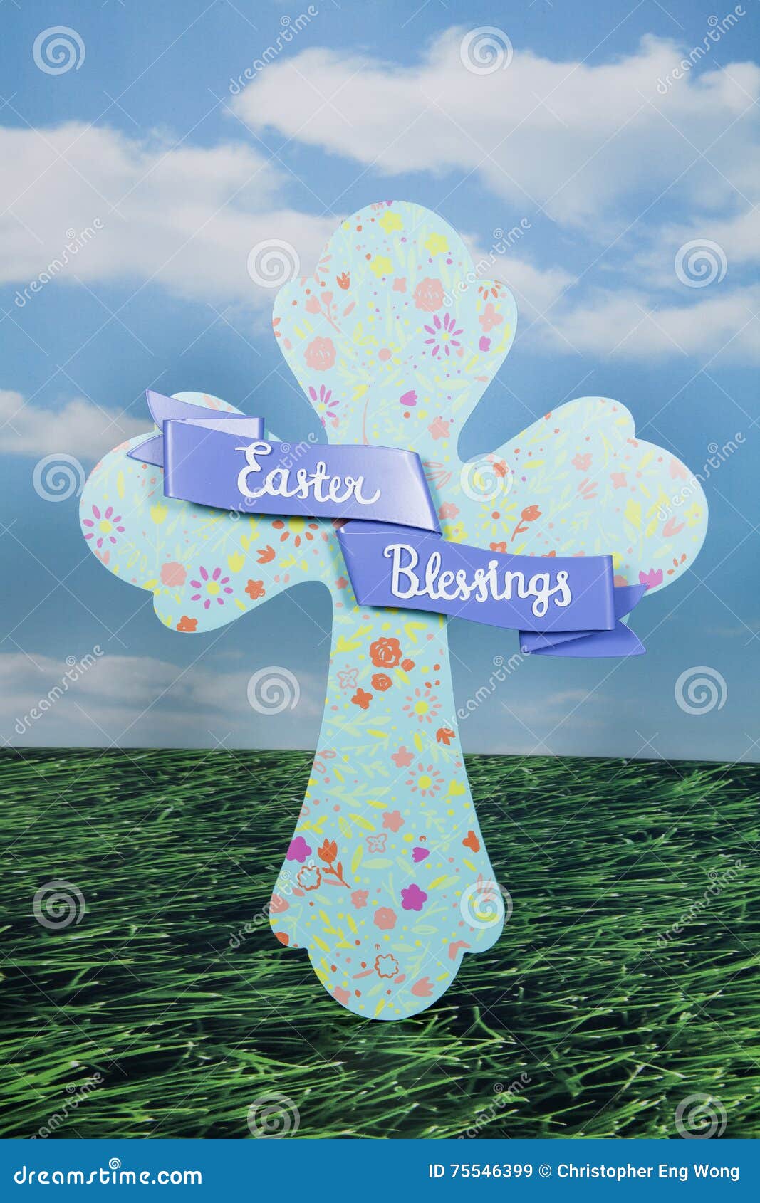 Easter Cross stock image. Image of decoration, decor - 75546399