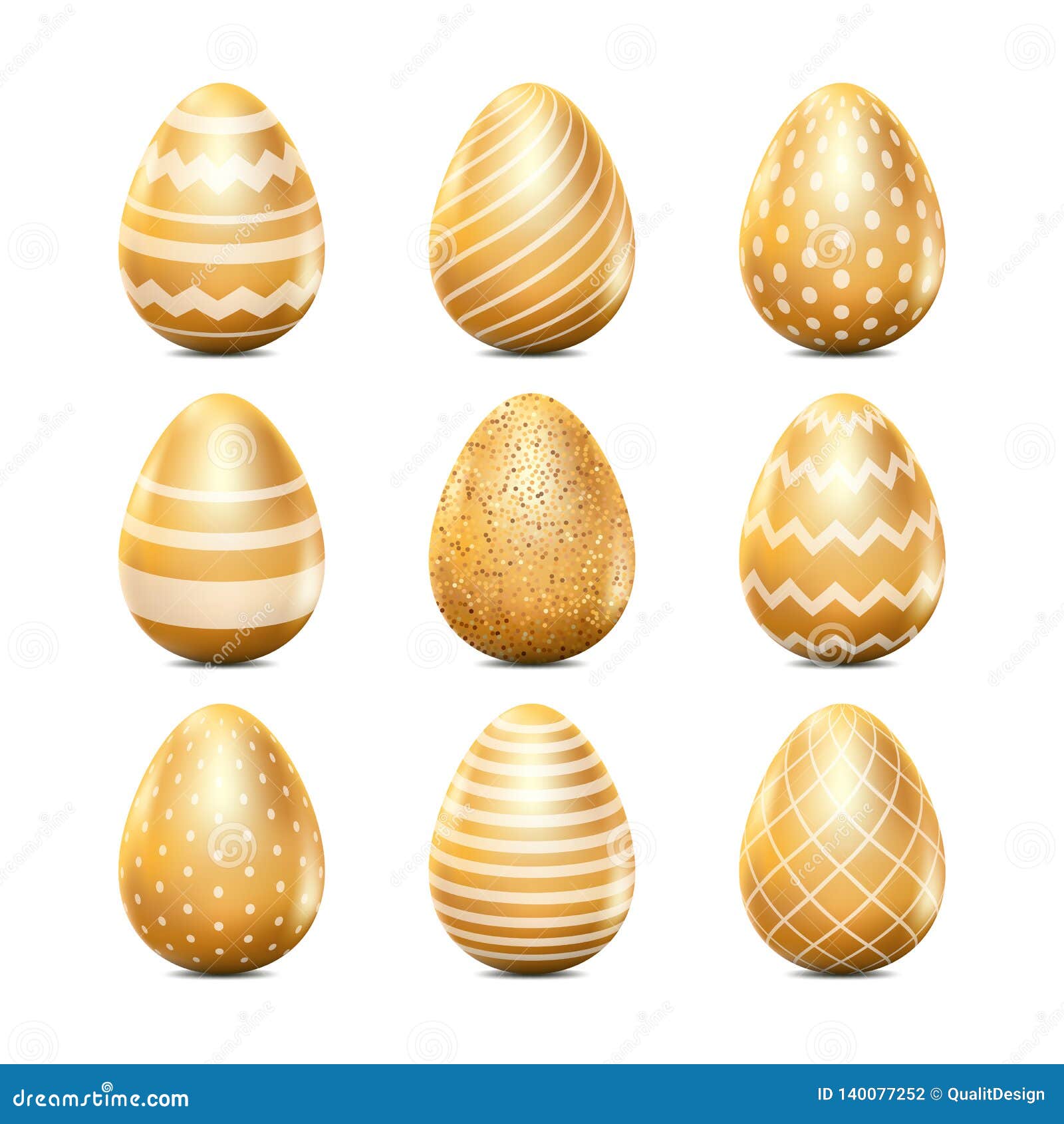 Easter 3d Realistic Eggs with Geometric Texture. Vector Holiday Design ...