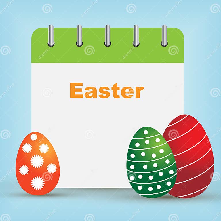 Easter day calendar stock vector. Illustration of festivity - 39369956