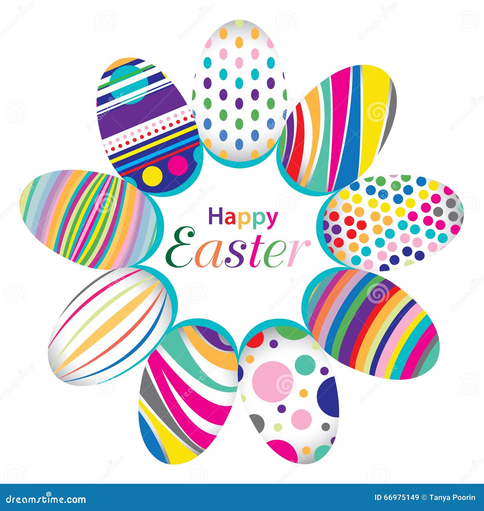 Easter Day for Egg on Vector Design. Colorful Graphic Pattern for Eggs ...
