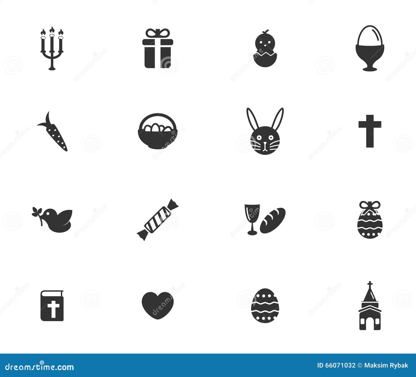 Easter day simply icons stock vector. Illustration of carrot - 66071032