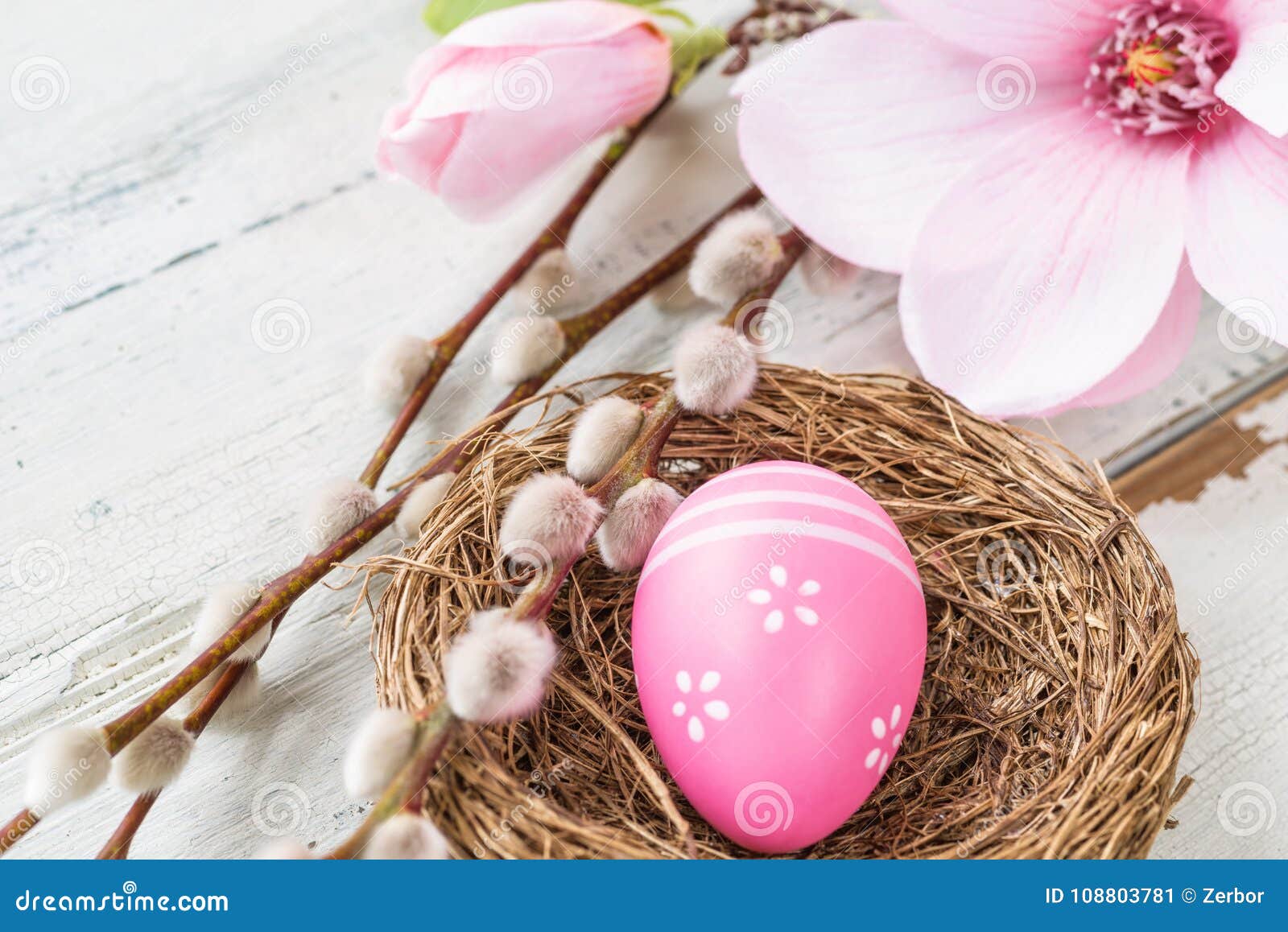 Easter Decoration On A Rustic Background Stock Image - Image of ...