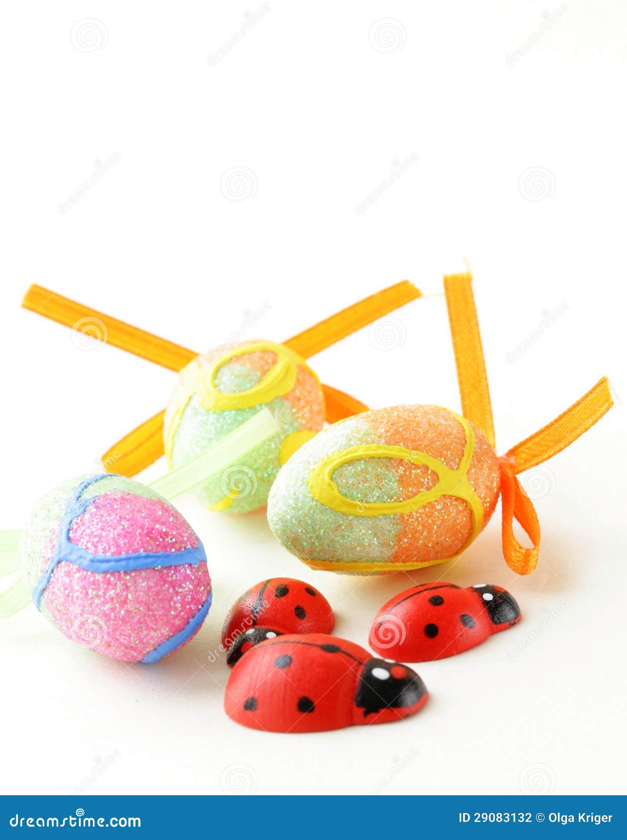 Easter Decorations, Eggs and Ladybugs Stock Photo - Image of decor ...