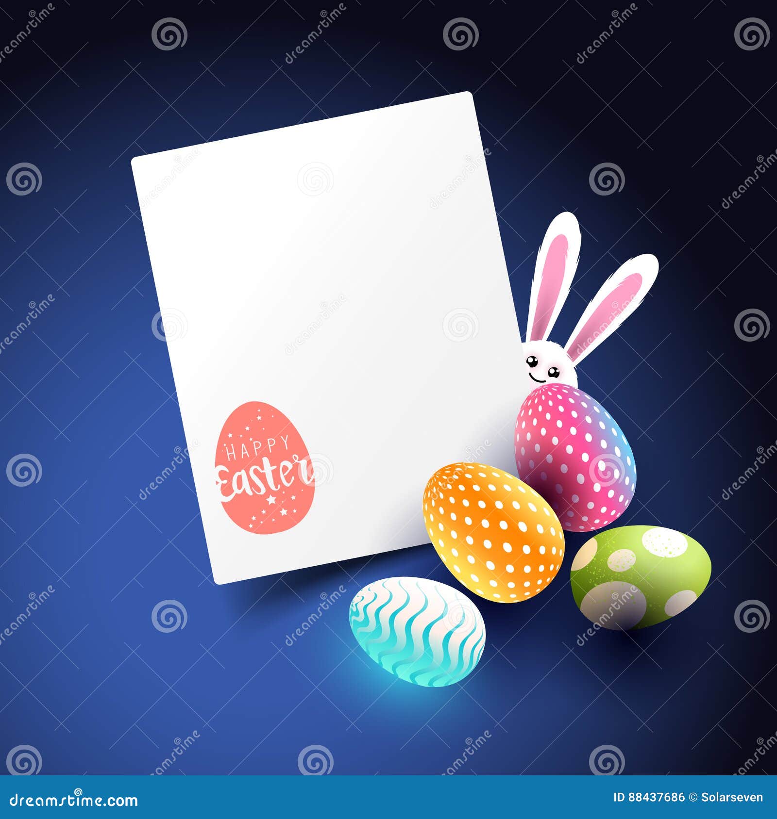 Easter Decorations and Layout Design Stock Vector - Illustration of ...