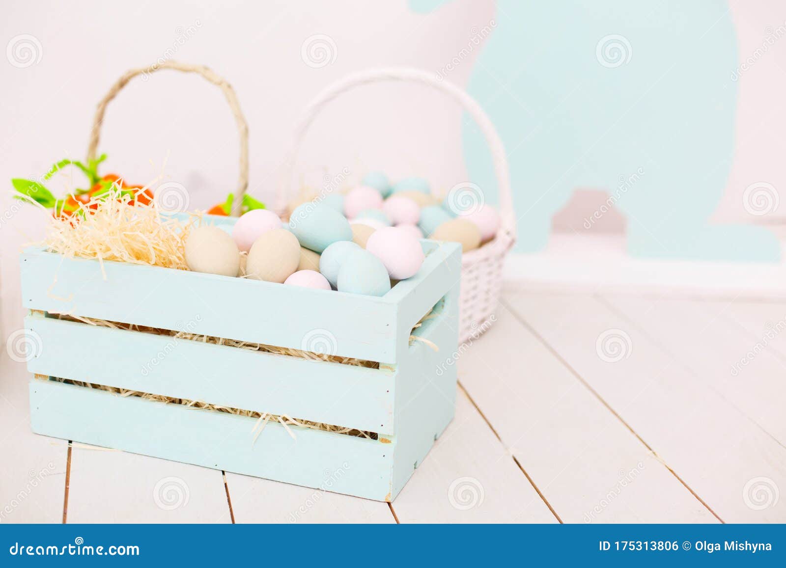 Easter Decorations in Pastel Colors. Stock Photo - Image of natural ...