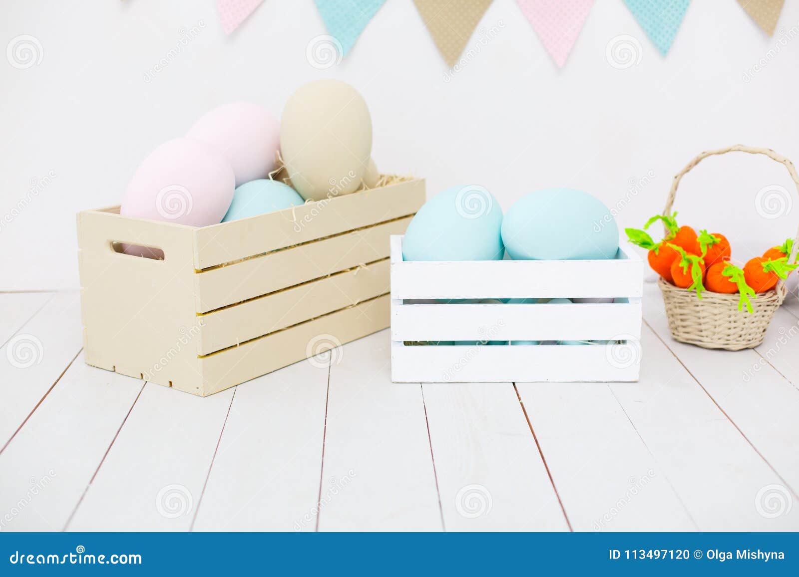Easter Decorations in Pastel Colors Stock Photo - Image of celebration ...