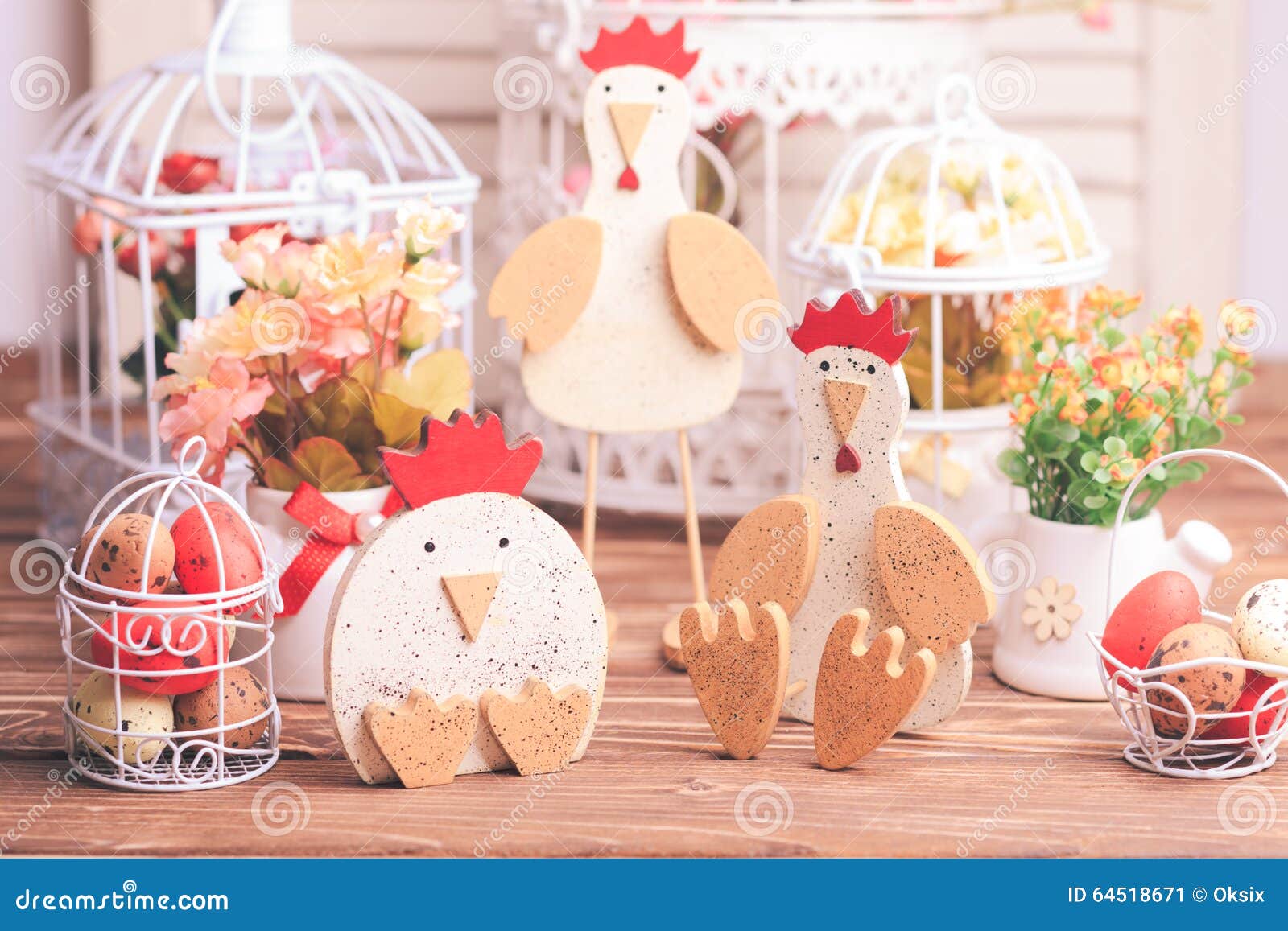 Easter Decorations on the Table Stock Image - Image of spring, nature ...