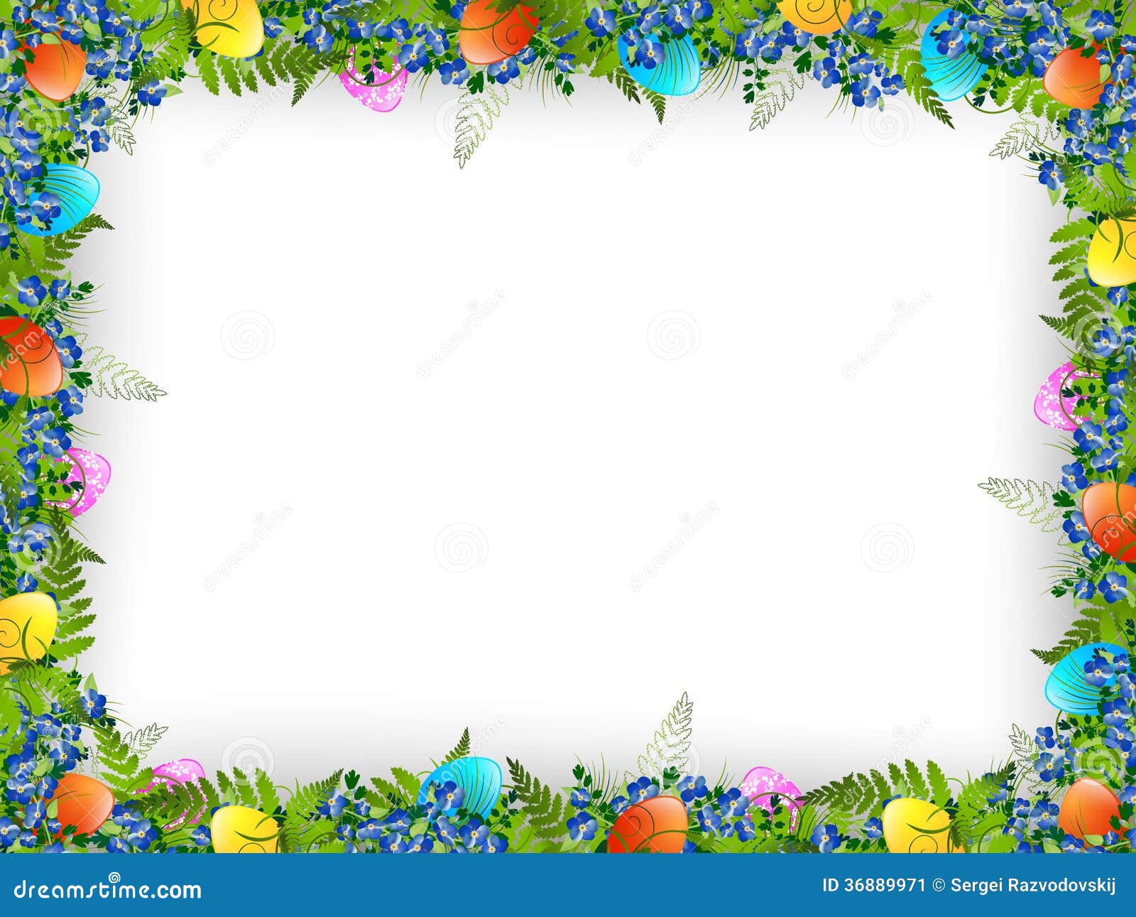 Easter Decorative Frame stock vector. Illustration of decorative - 36889971